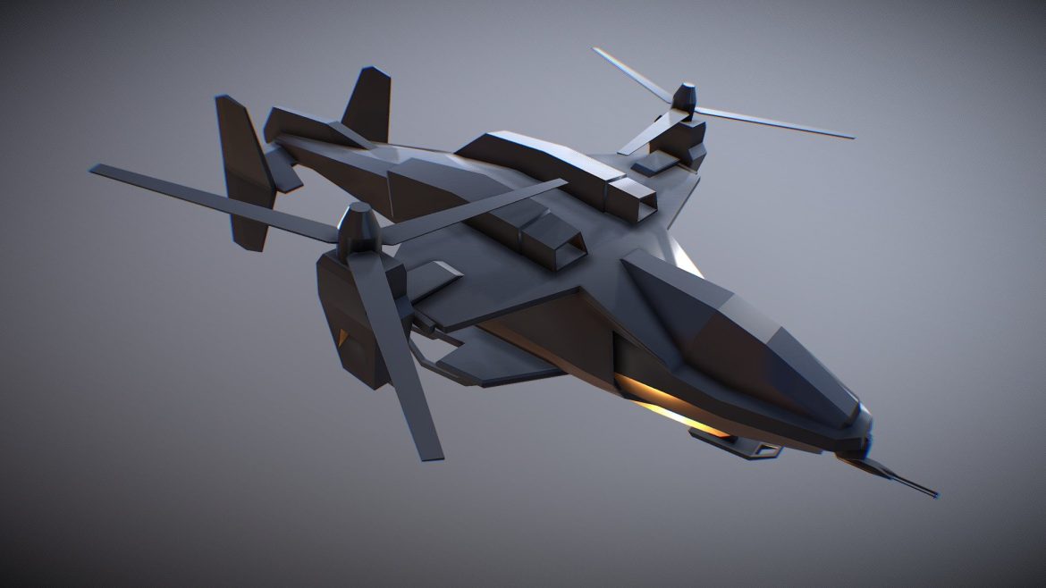Futuristic Helicopter - deep3dsea
