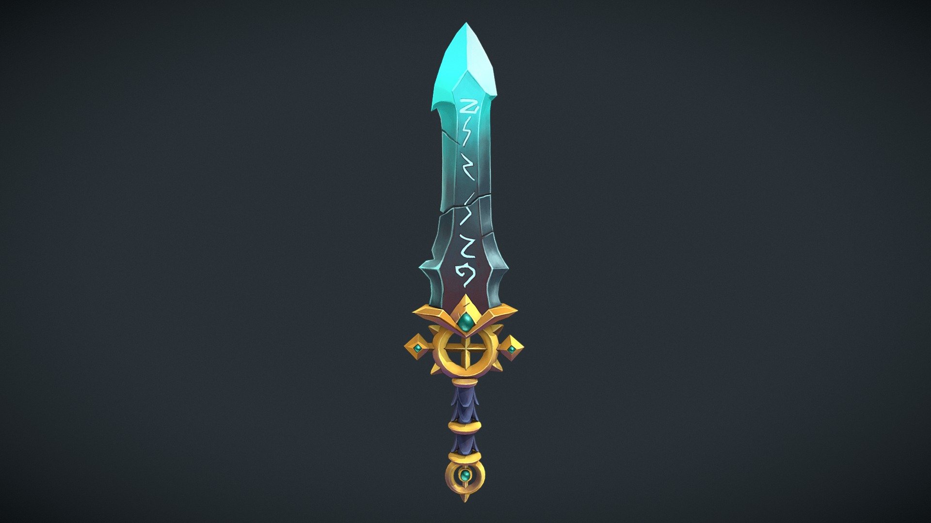 Hand-painted magic Sword - deep3dsea