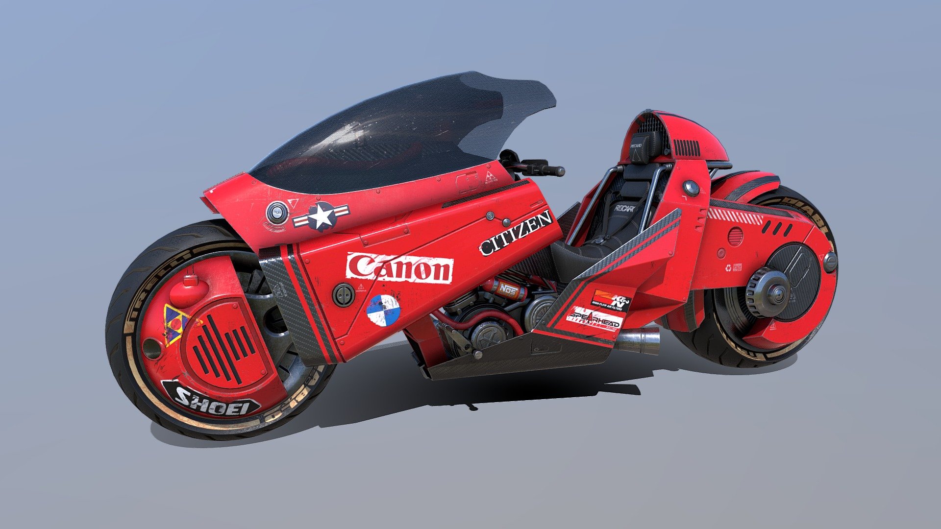 Kaneda's Bike from Akira - deep3dsea