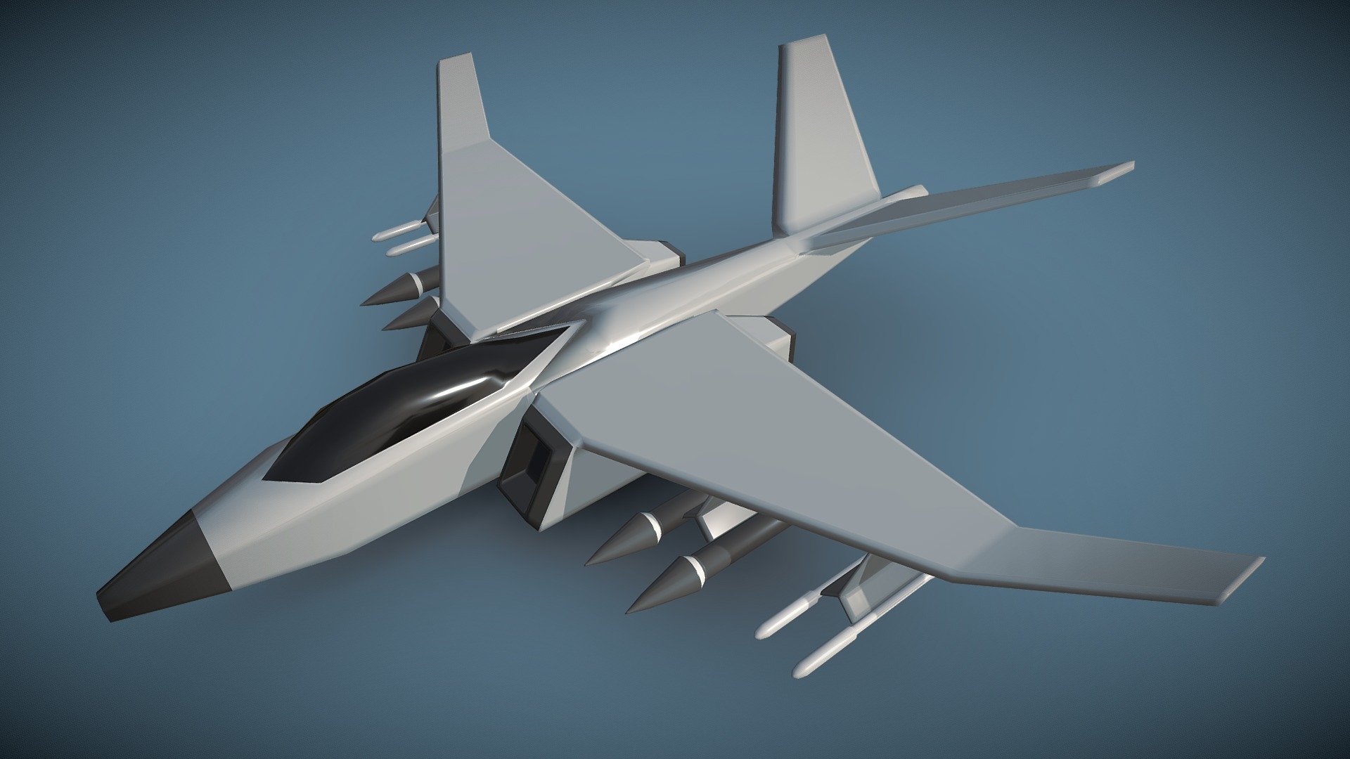 Lowpoly Military Jet - deep3dsea