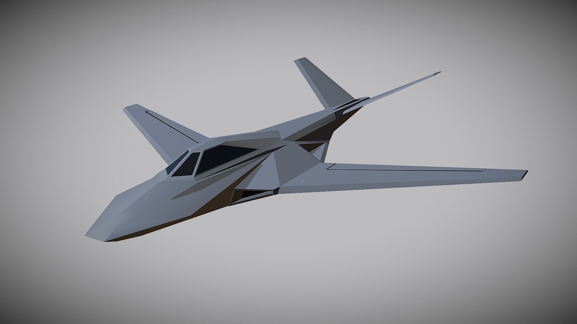 Lowpoly spy aircraft - deep3dsea