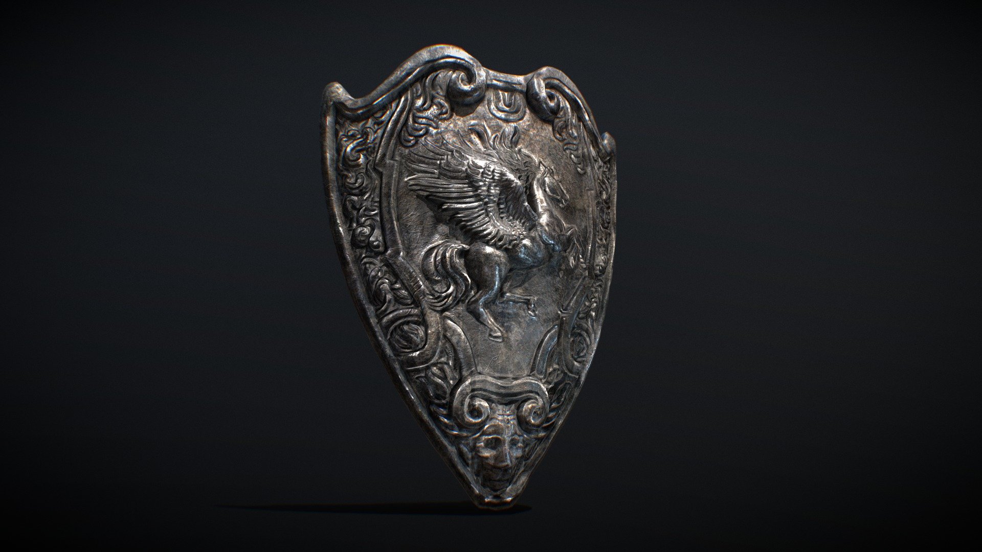 Download Medieval Shield (low Poly, Game Ready) 3D Model | Deep3DSea