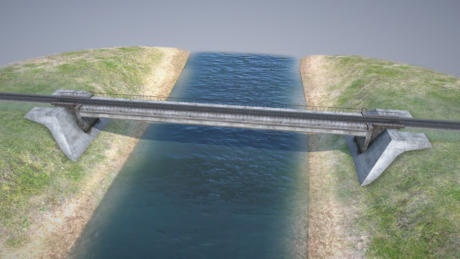 Download RW Bridge Vologda-II mono 3D Model | deep3dsea