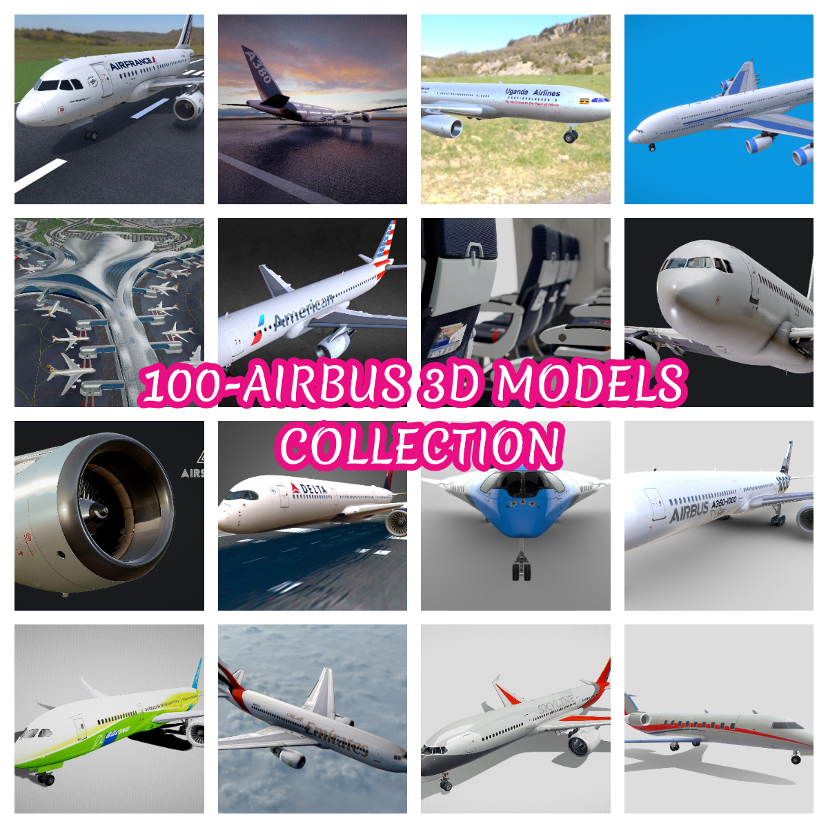 100 3D Models Collection - Ready For Games, Animation, AR, VR ...