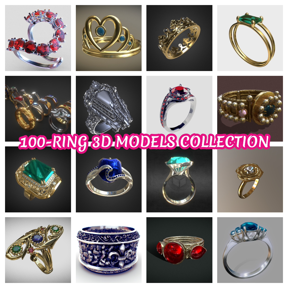 100 3D Models Collection - Ready For Games, Animation, AR, VR ...