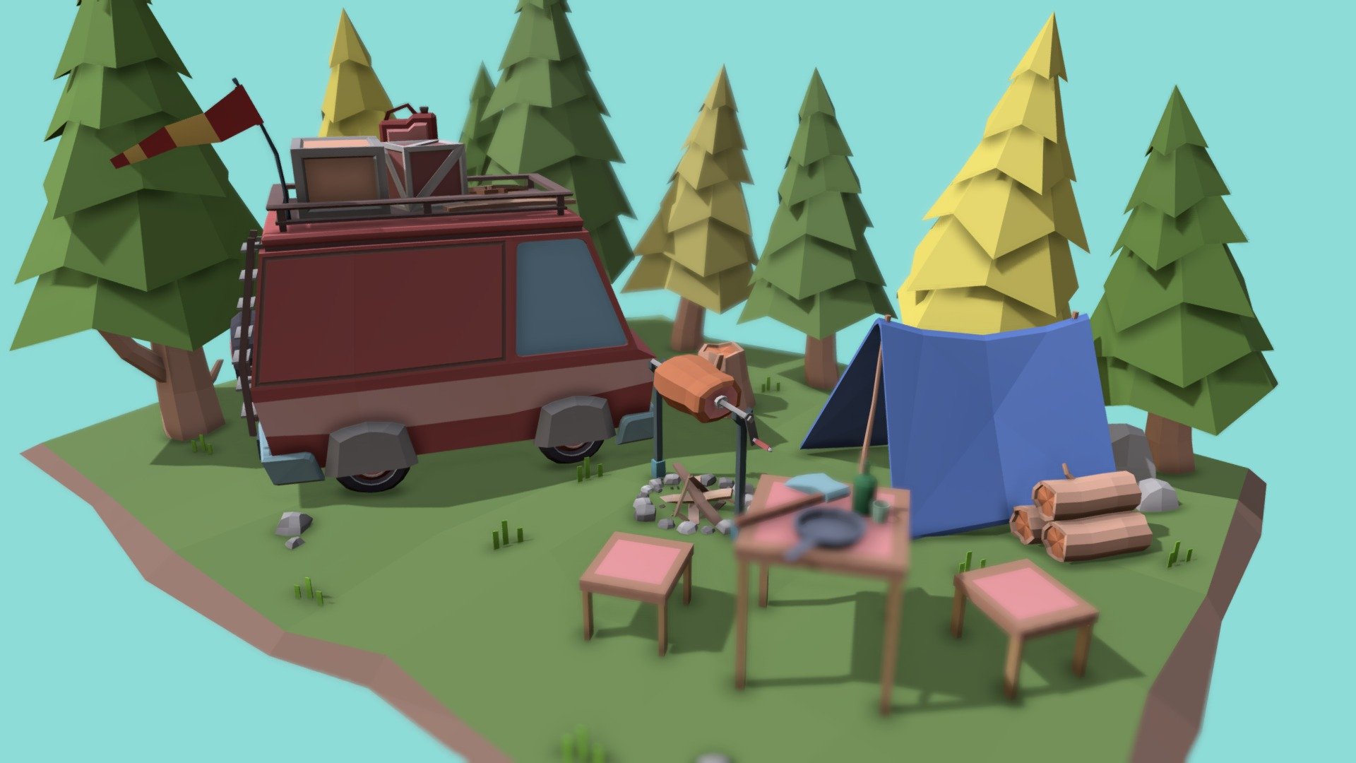 Adventure trip (low-poly asset pack) - deep3dsea
