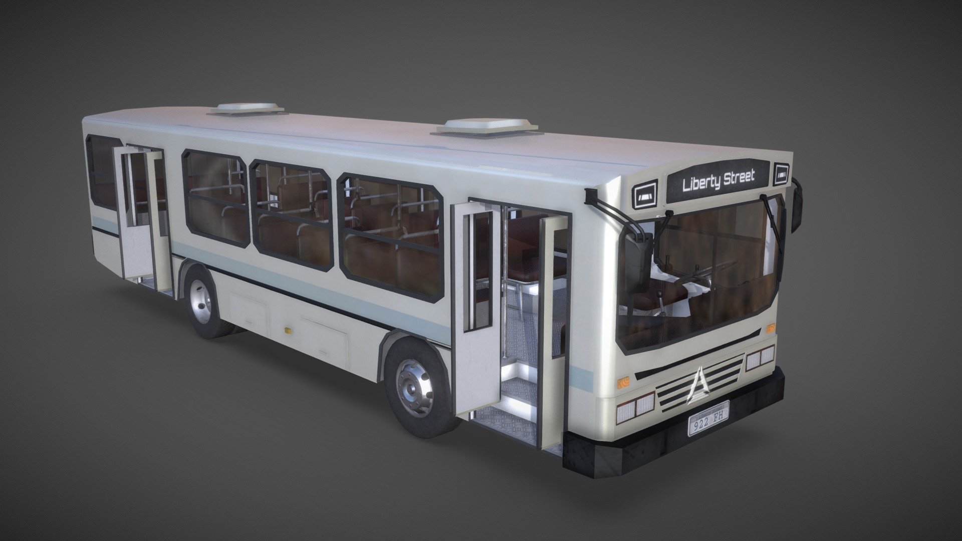 Download Bus Low poly 3D Model | deep3dsea