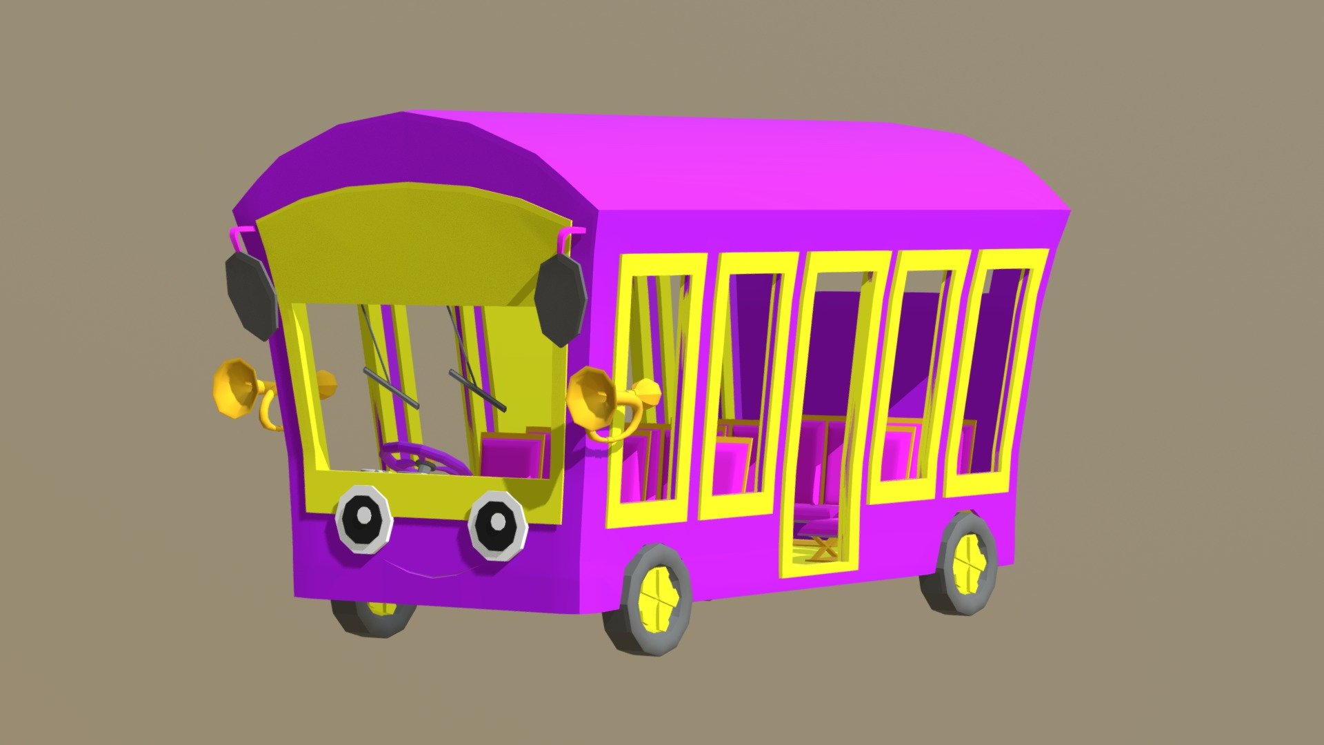 Cartoon Bus - deep3dsea