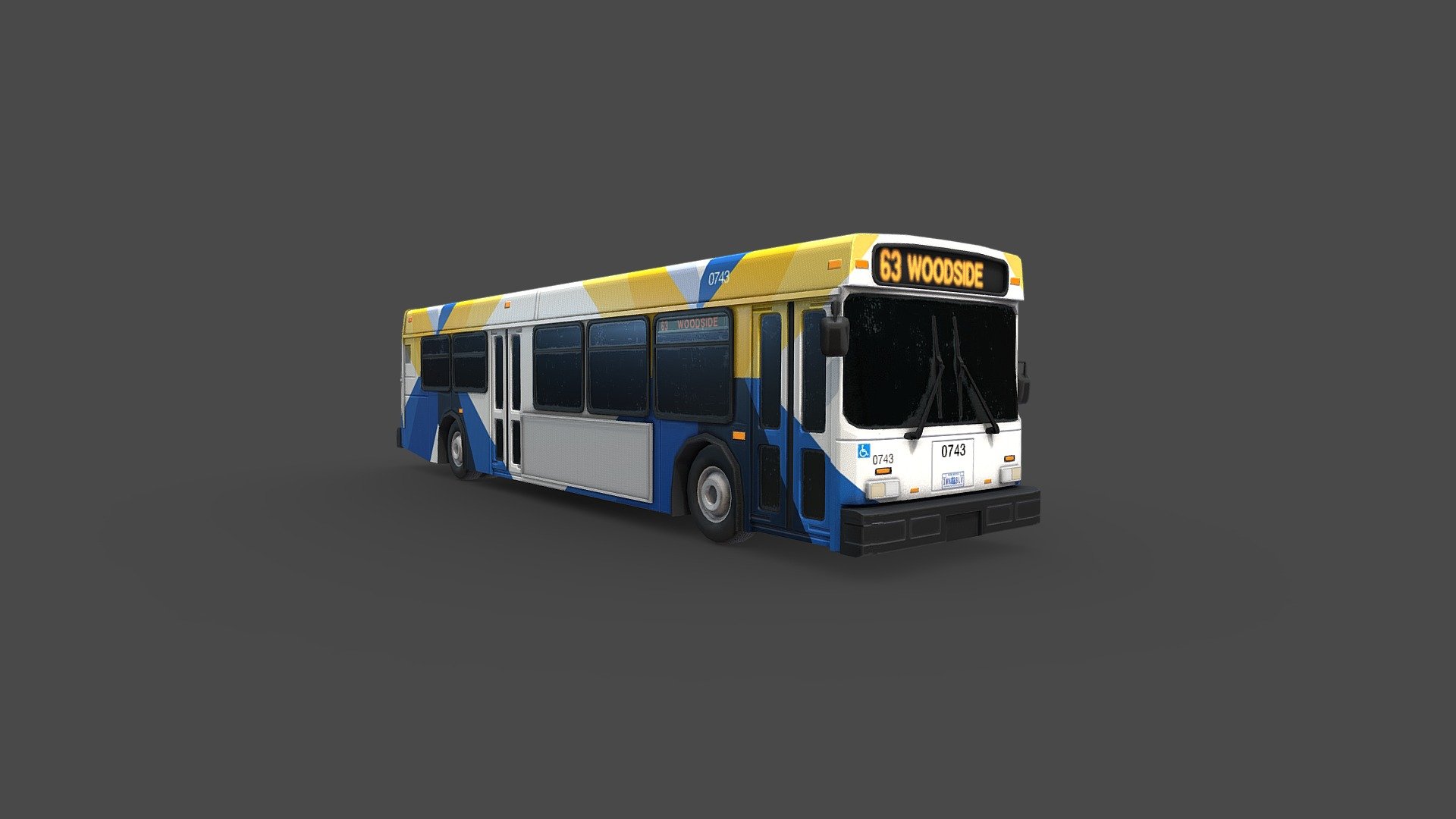 Download City Bus [Halifax Transit Colors] 3D Model | deep3dsea