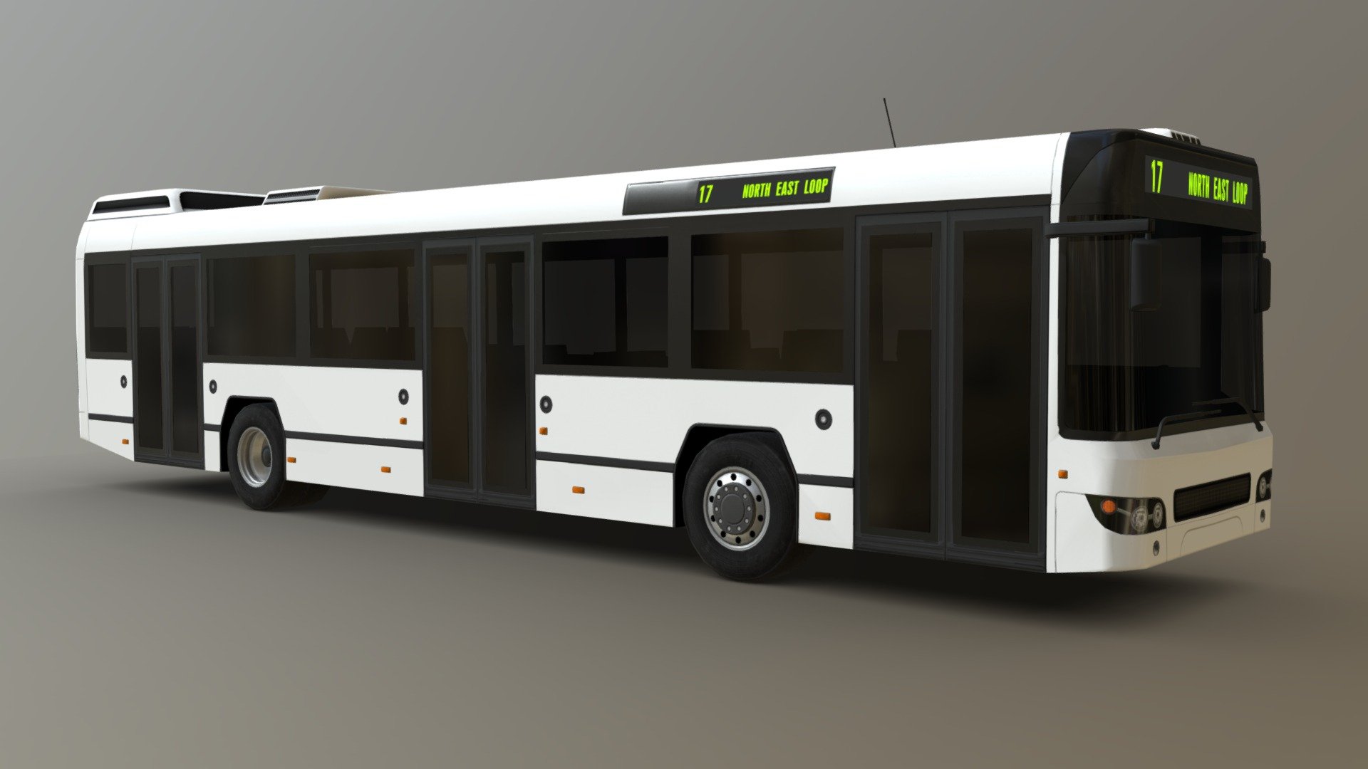 Download City Bus (Low Poly) 3D Model | deep3dsea