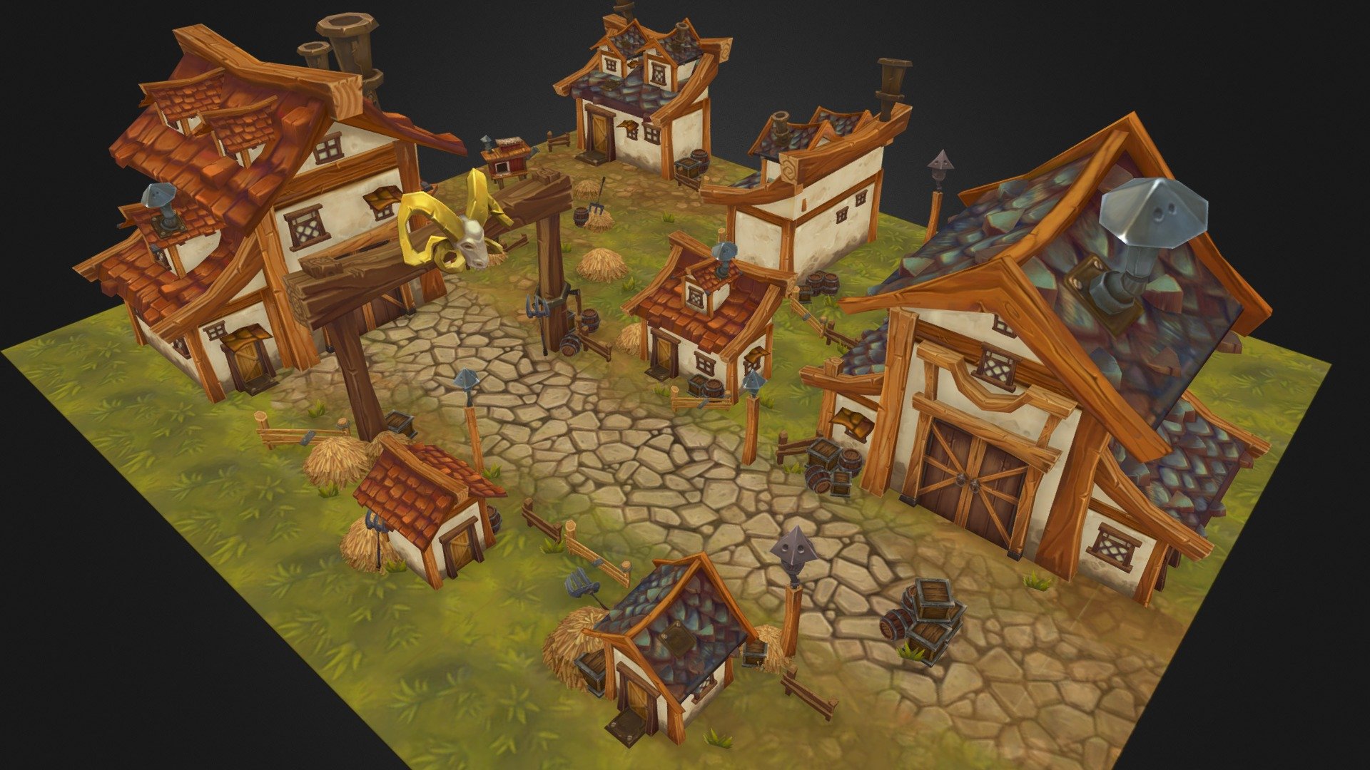 Fantasy Farm Village - deep3dsea
