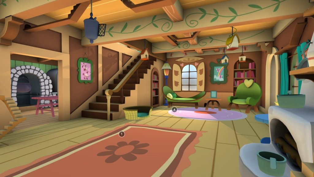 Fluttershys Cottage - Interior - deep3dsea