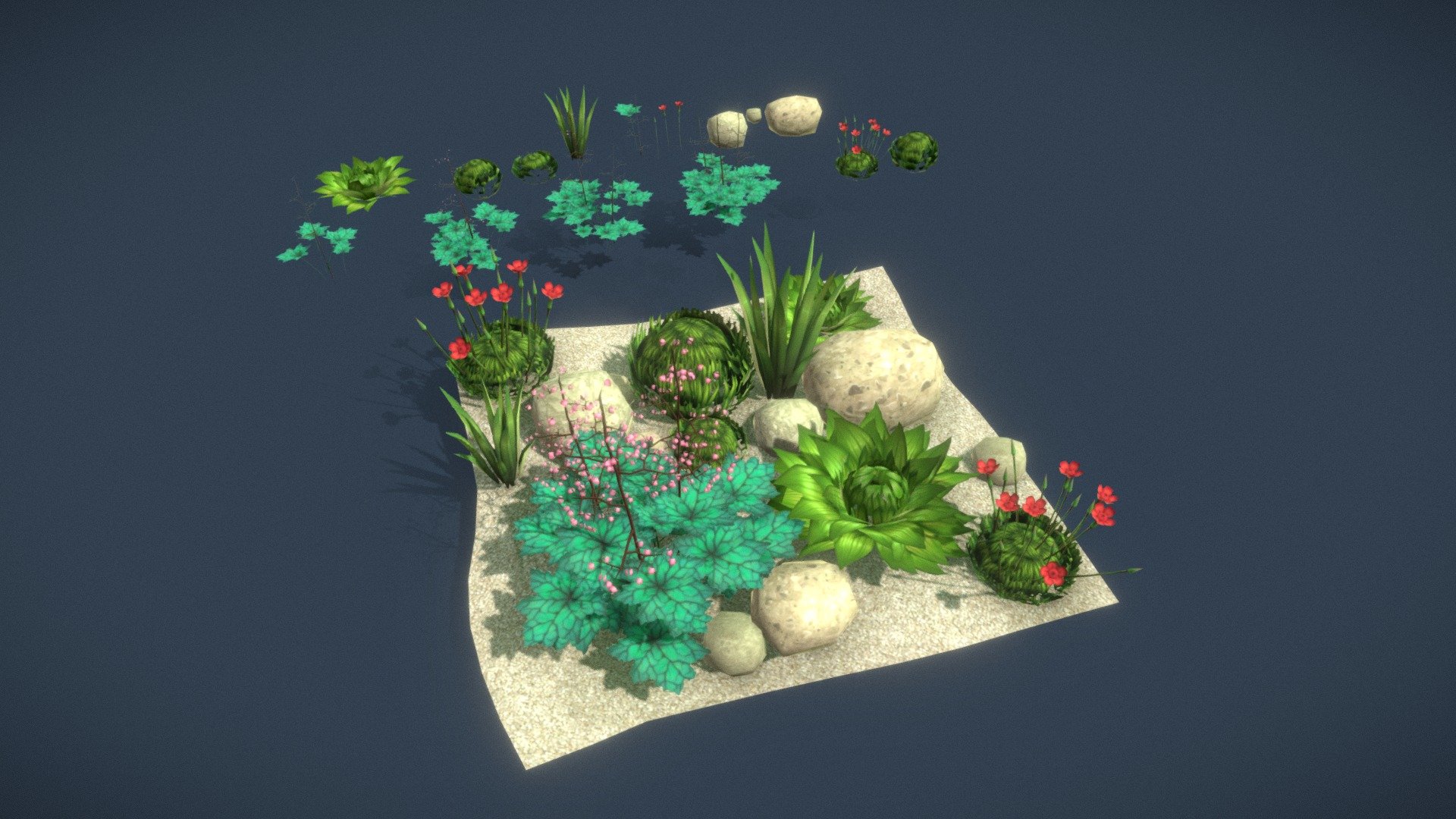 【Game Ready】 Bitbot Plants - deep3dsea