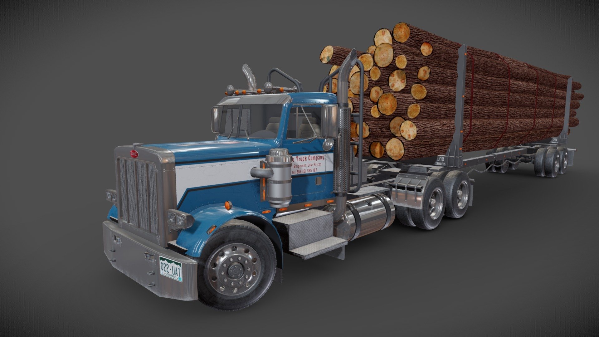 Peterbilt 359 Logtrailer - deep3dsea