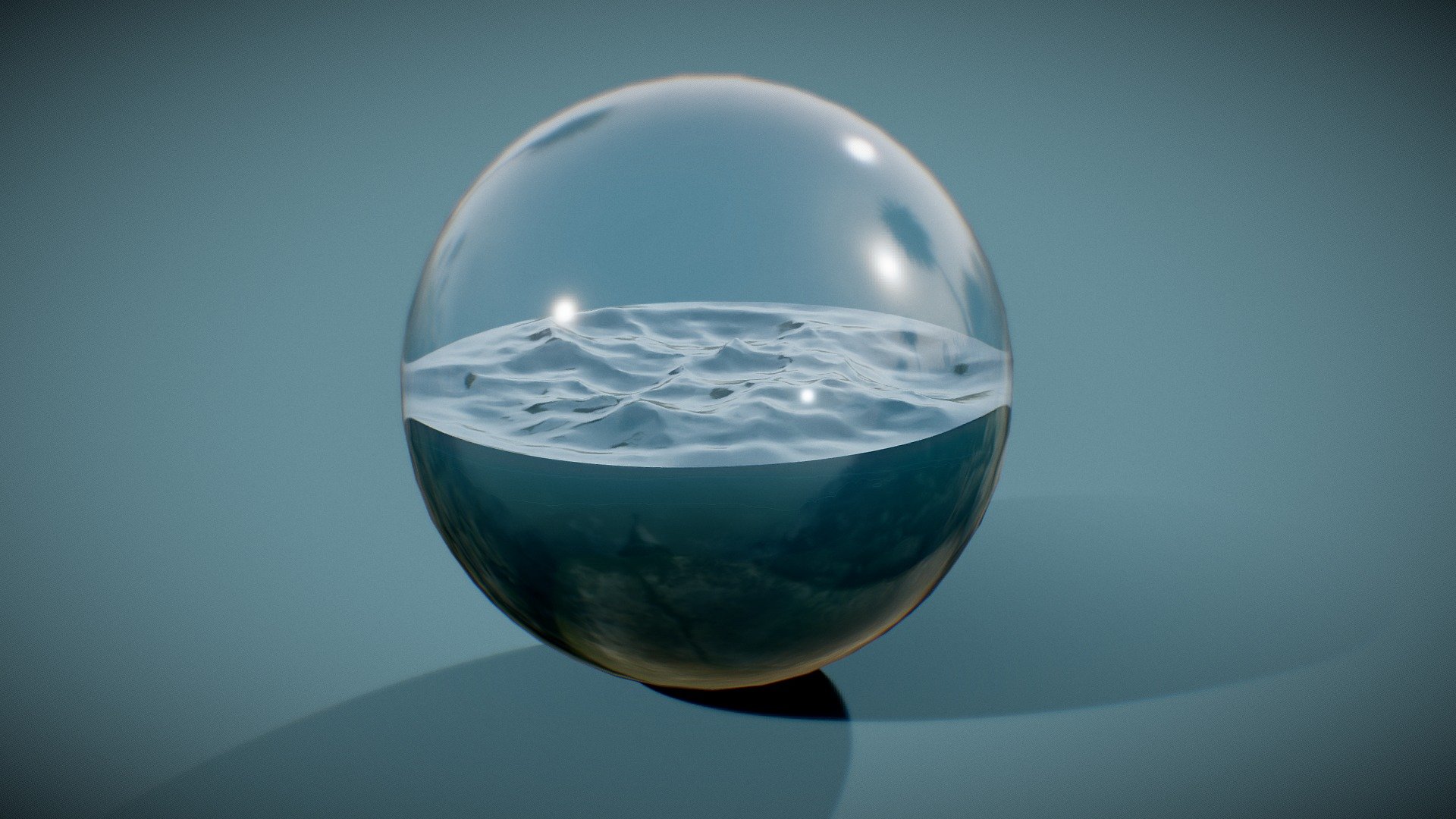 Sea Waves In The Ball - deep3dsea