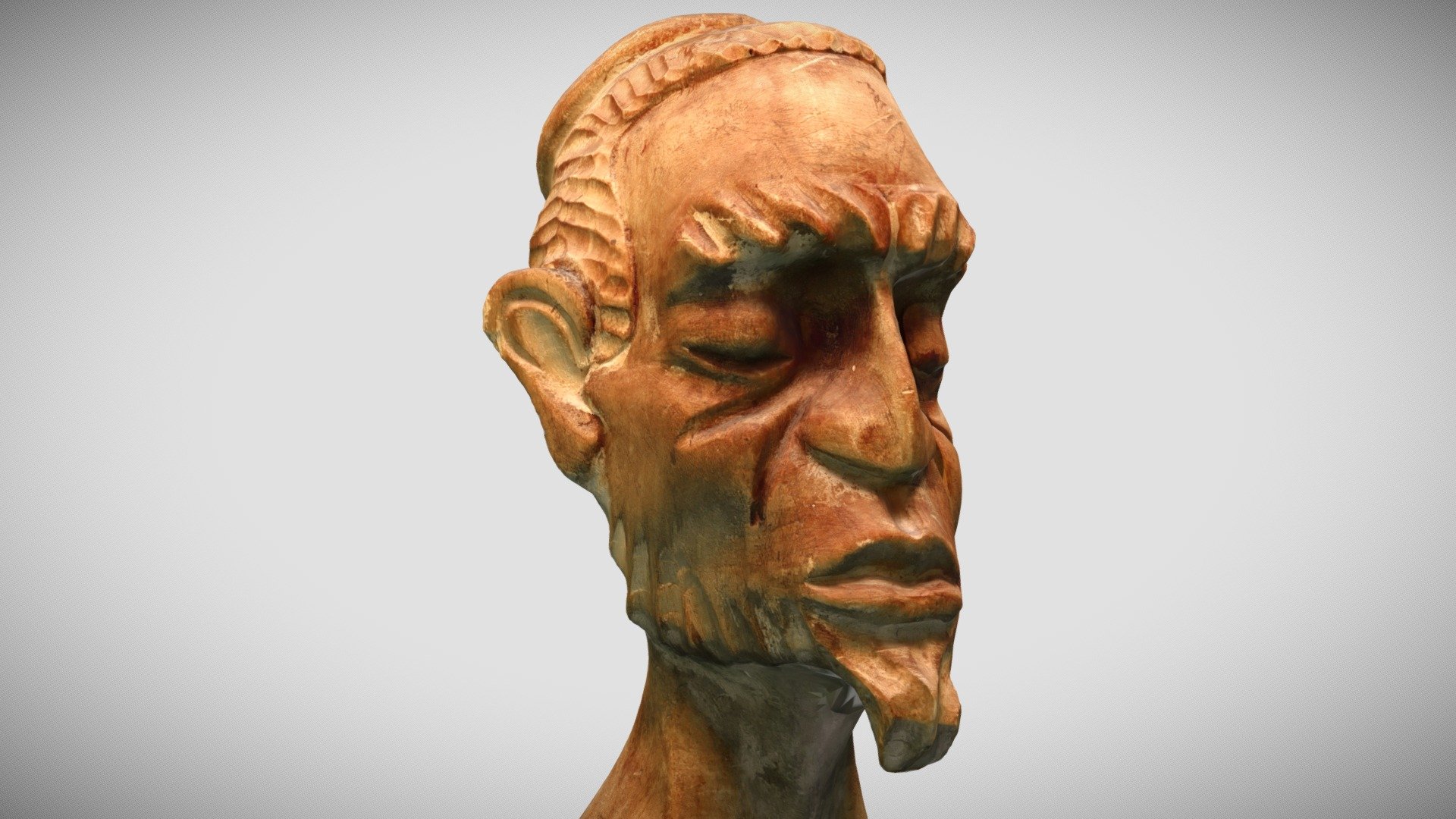 Wooden Statue (photogrammetry 3D scan) - deep3dsea