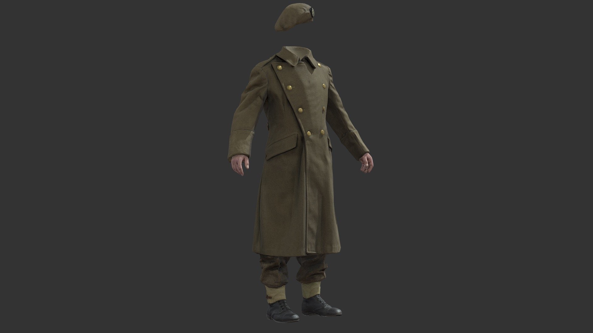 Download English Officer Uniform – Ww2 Scanned Asset Pack 3D Model ...
