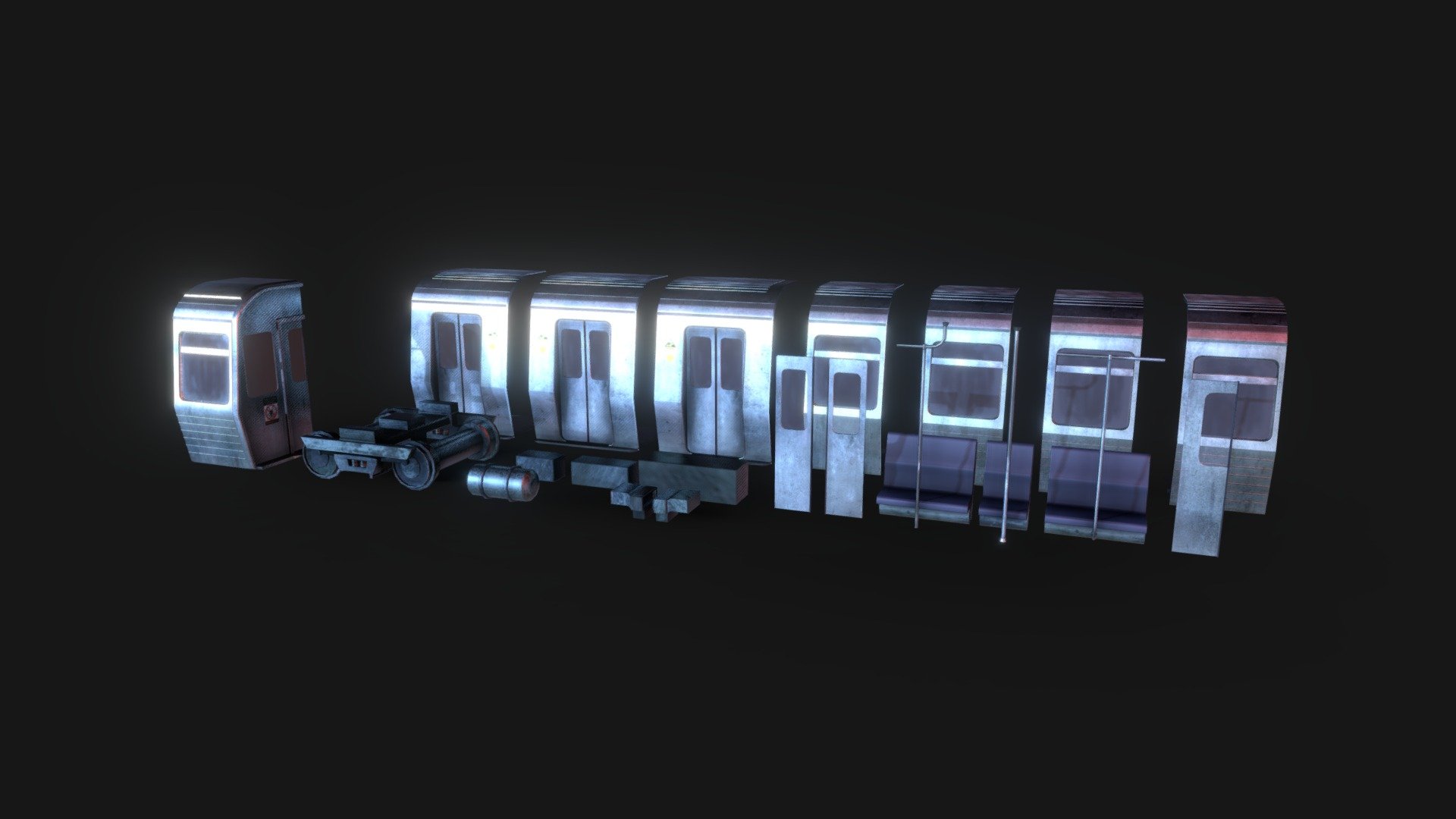 Modular Train - passenger car kit - deep3dsea