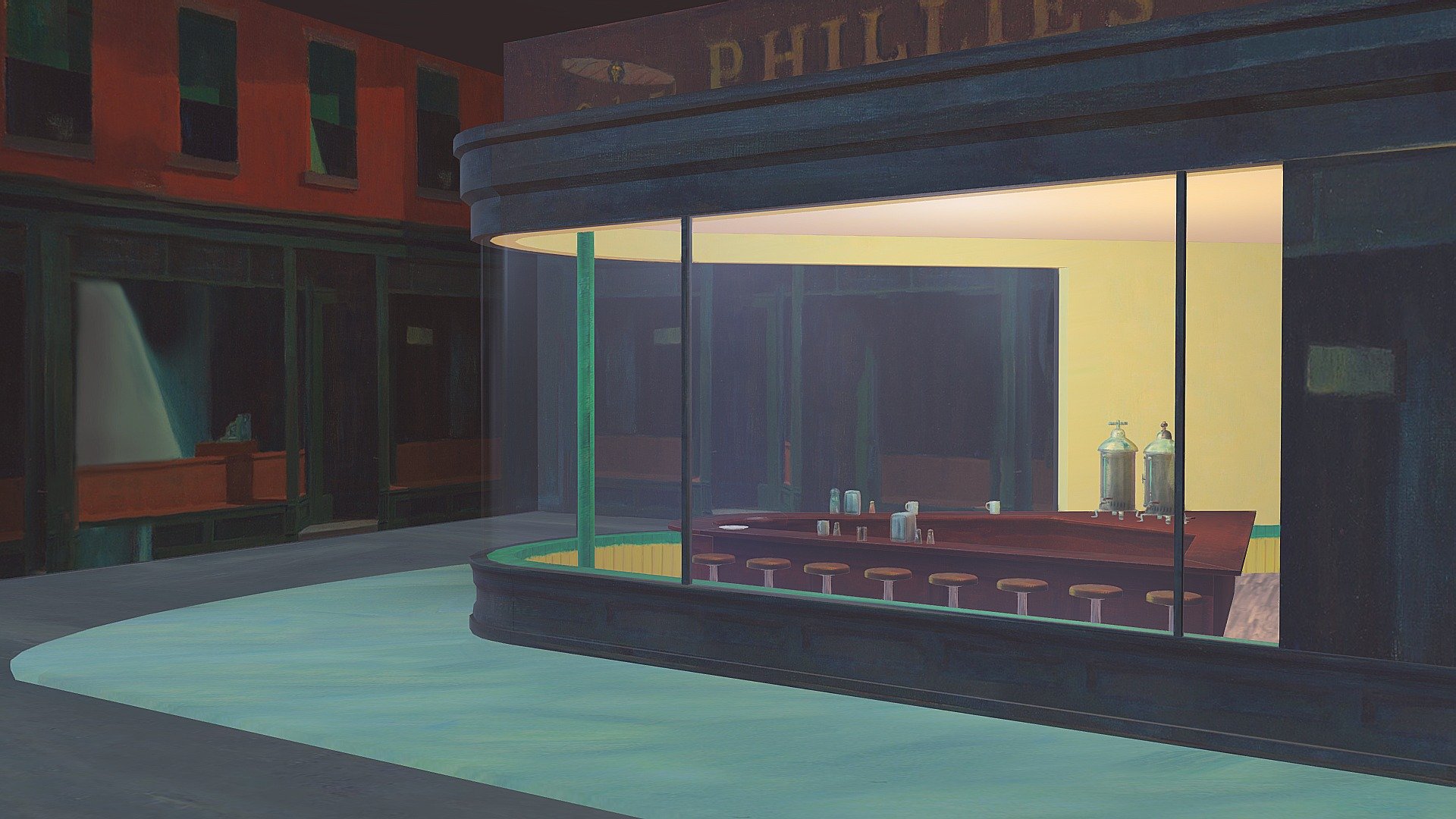 NightHawks by Edward Hopper 1942 - deep3dsea