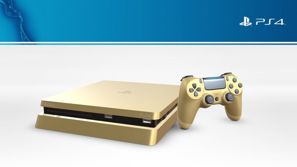 Playstation 4 Slim Gold Limited Edition - deep3dsea
