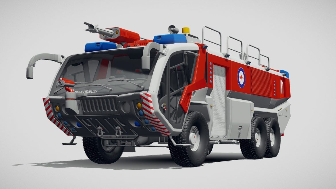 Download Rosenbauer Panther Firetruck 6x6 3D Model | deep3dsea