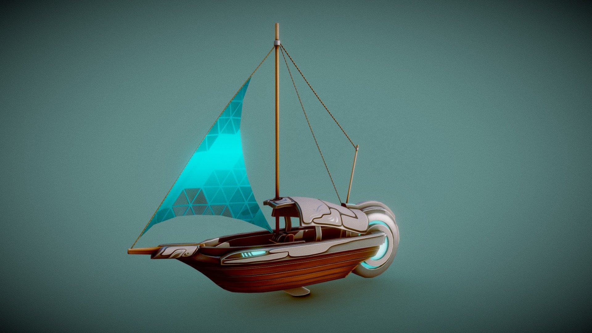 Sci-fi Boat - deep3dsea