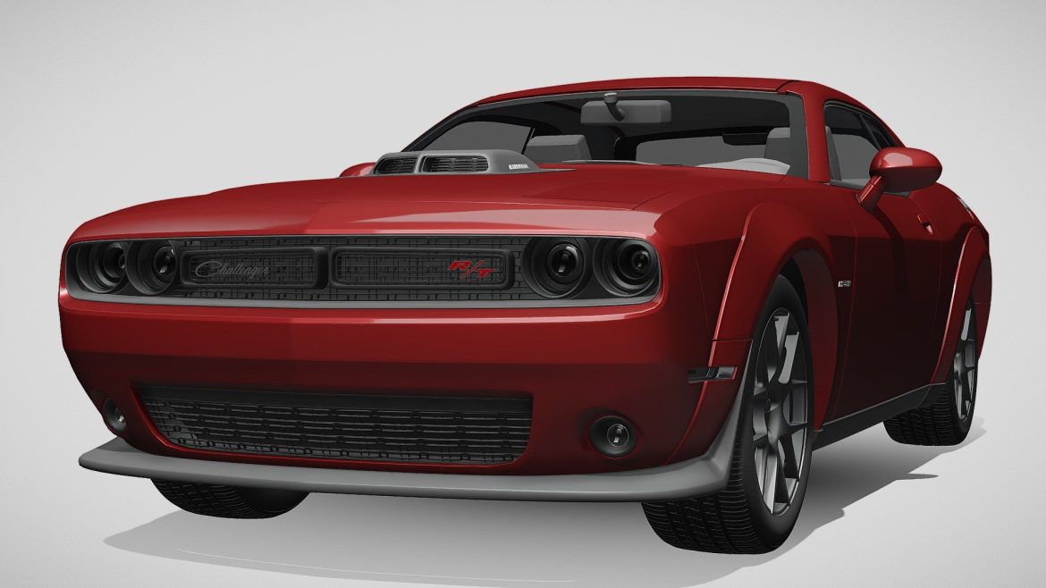 Download Dodge Challenger RT Shaker Widebody 2017 3D Model | deep3dsea