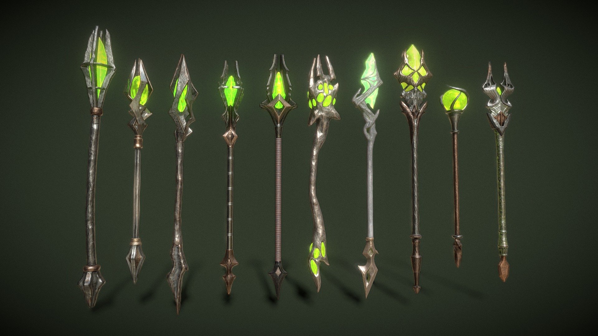 Fantasy Staffs Pack02 - deep3dsea