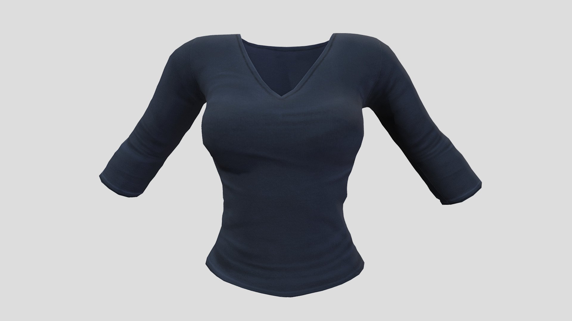 Female V Neck Sweater - deep3dsea