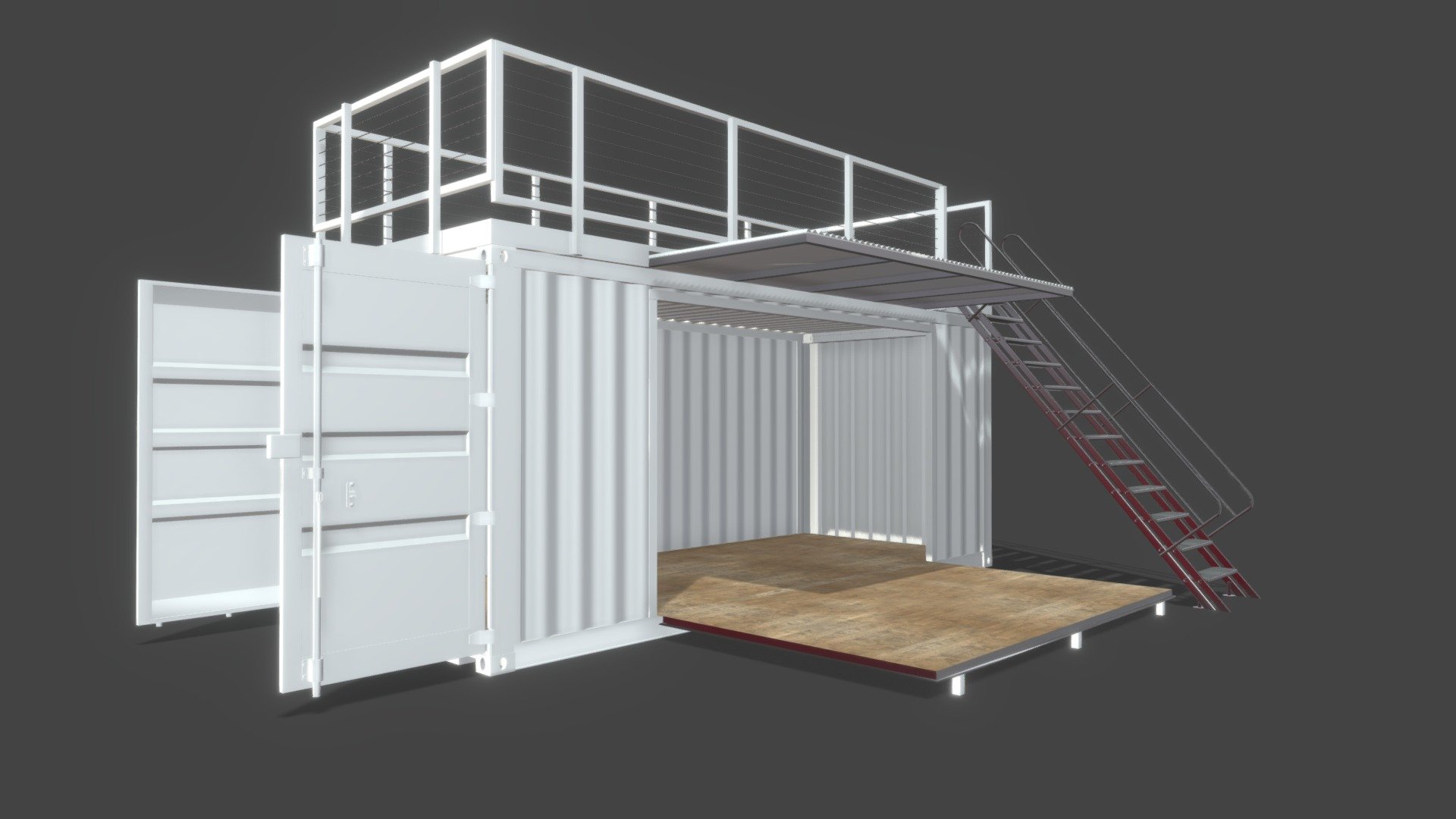 20ft Stage Container-animation - deep3dsea