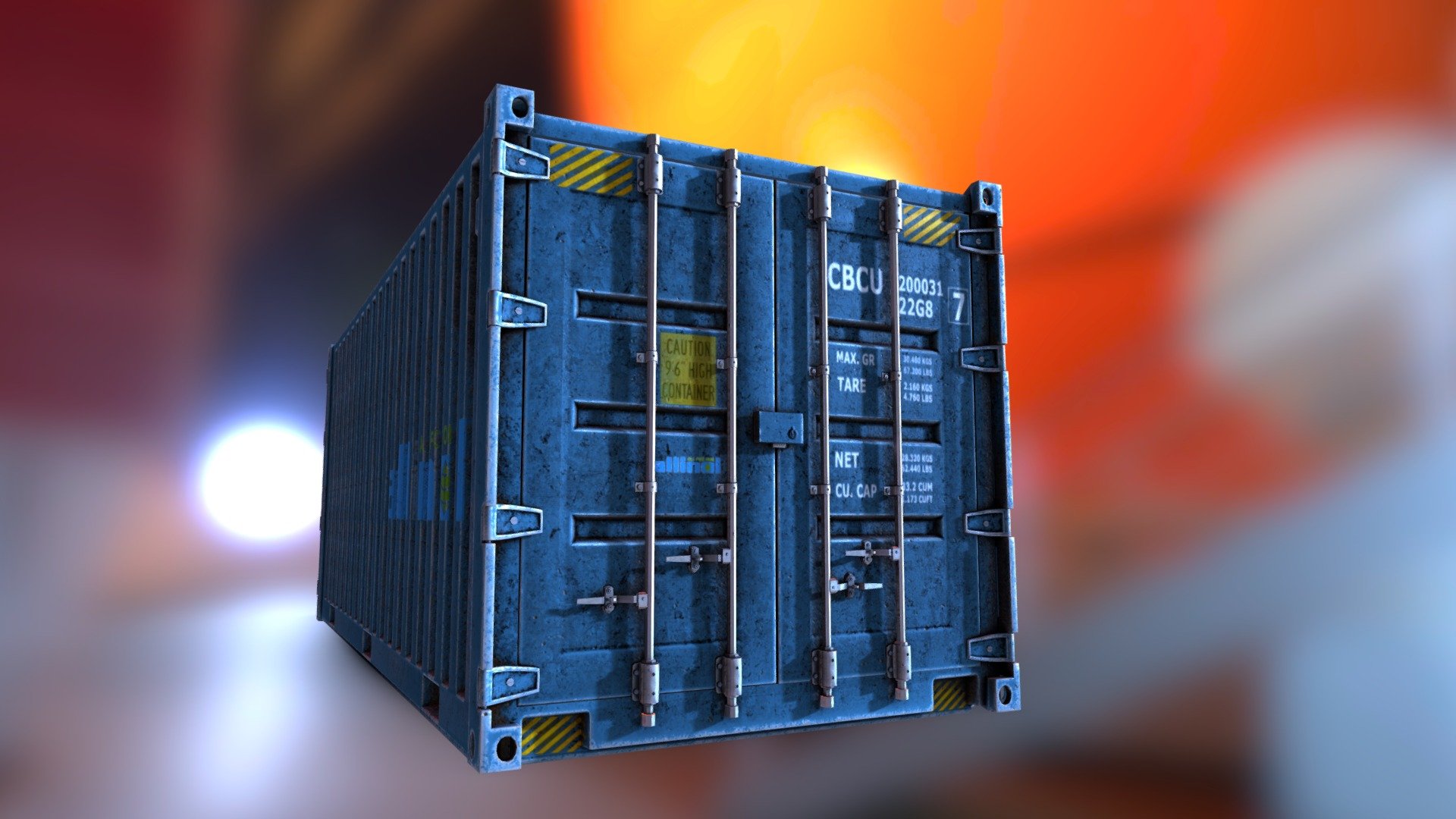 Download Container HighPoly 3D Model | deep3dsea