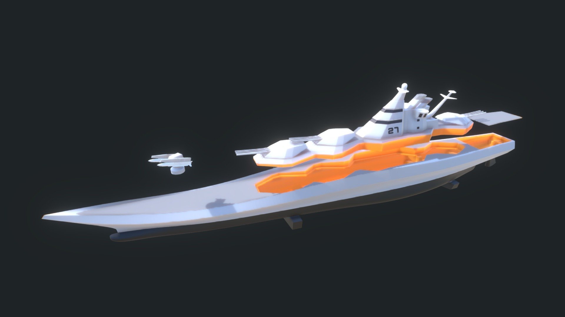 Modern Battleship for Radio Control 3D Printing - deep3dsea