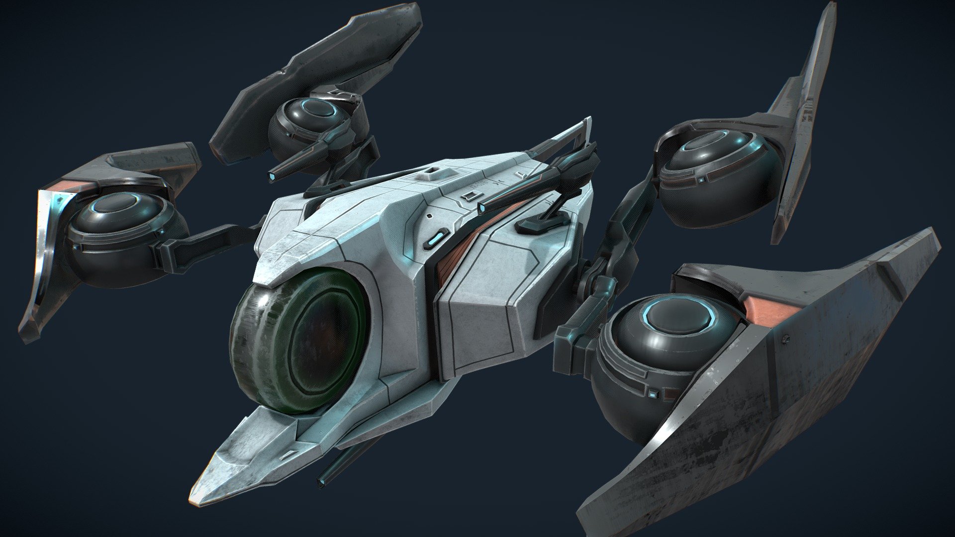 Download Xian SpaceShip 3D Model | deep3dsea