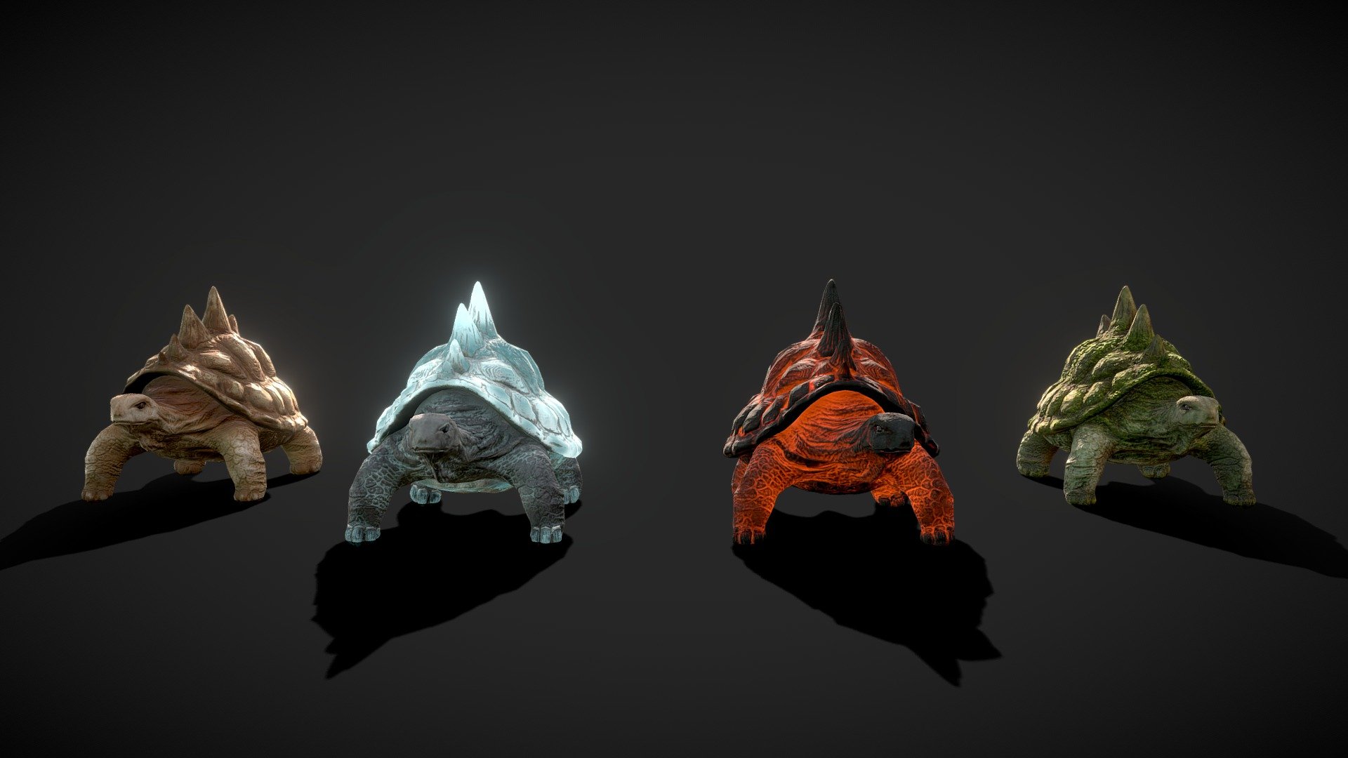 Animated Turtles Pack - deep3dsea