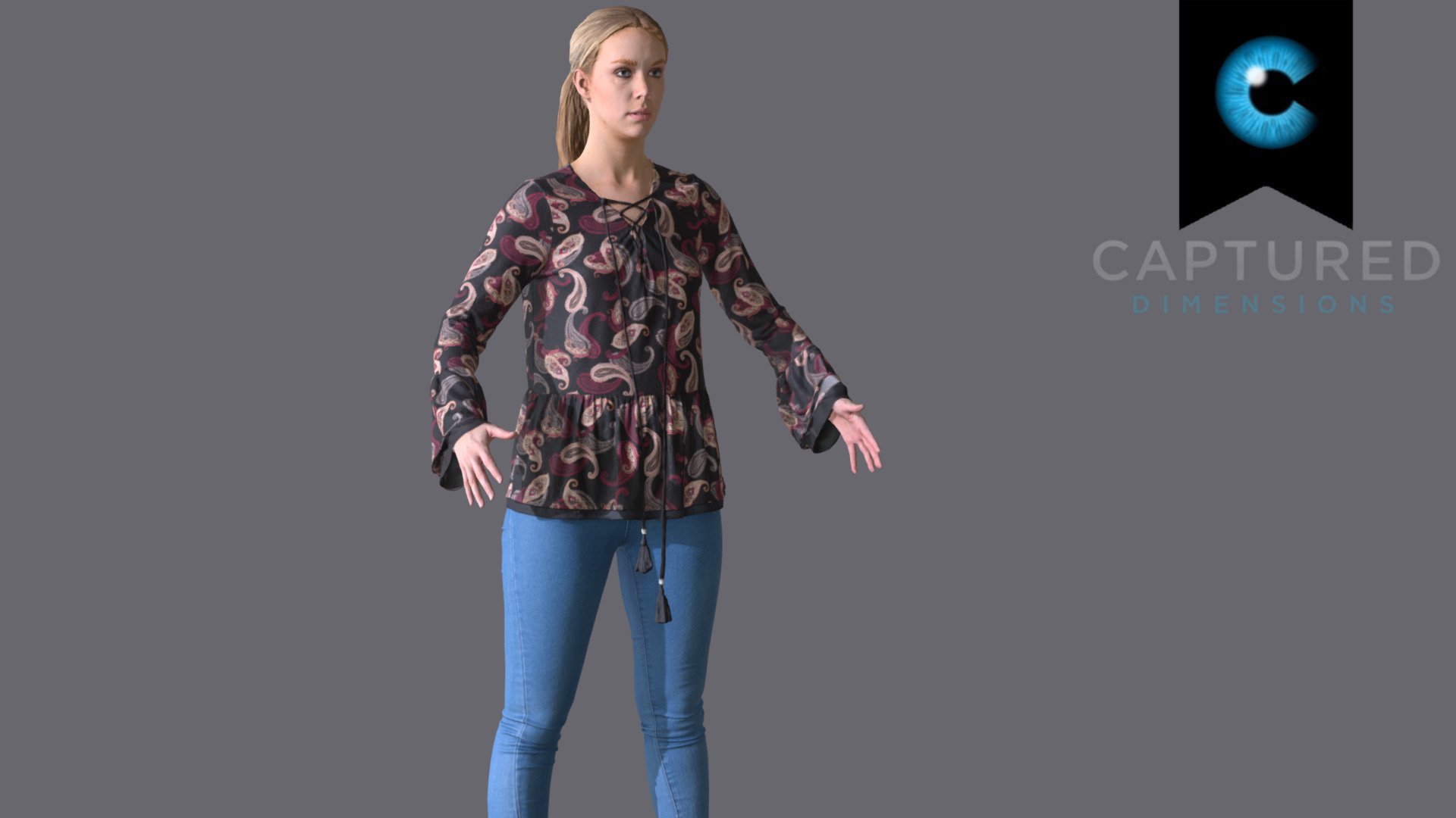 Download CDAM_A_Pose_Reference_Female_Scan 3D Model | deep3dsea