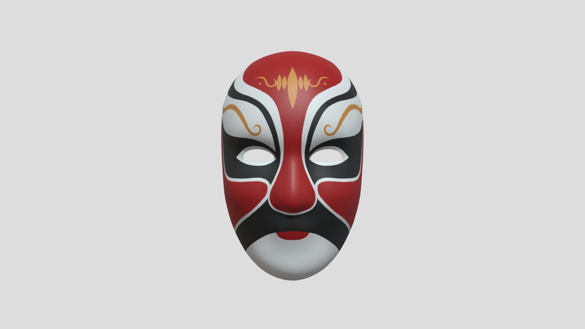 Chinese style full face mask-red - deep3dsea