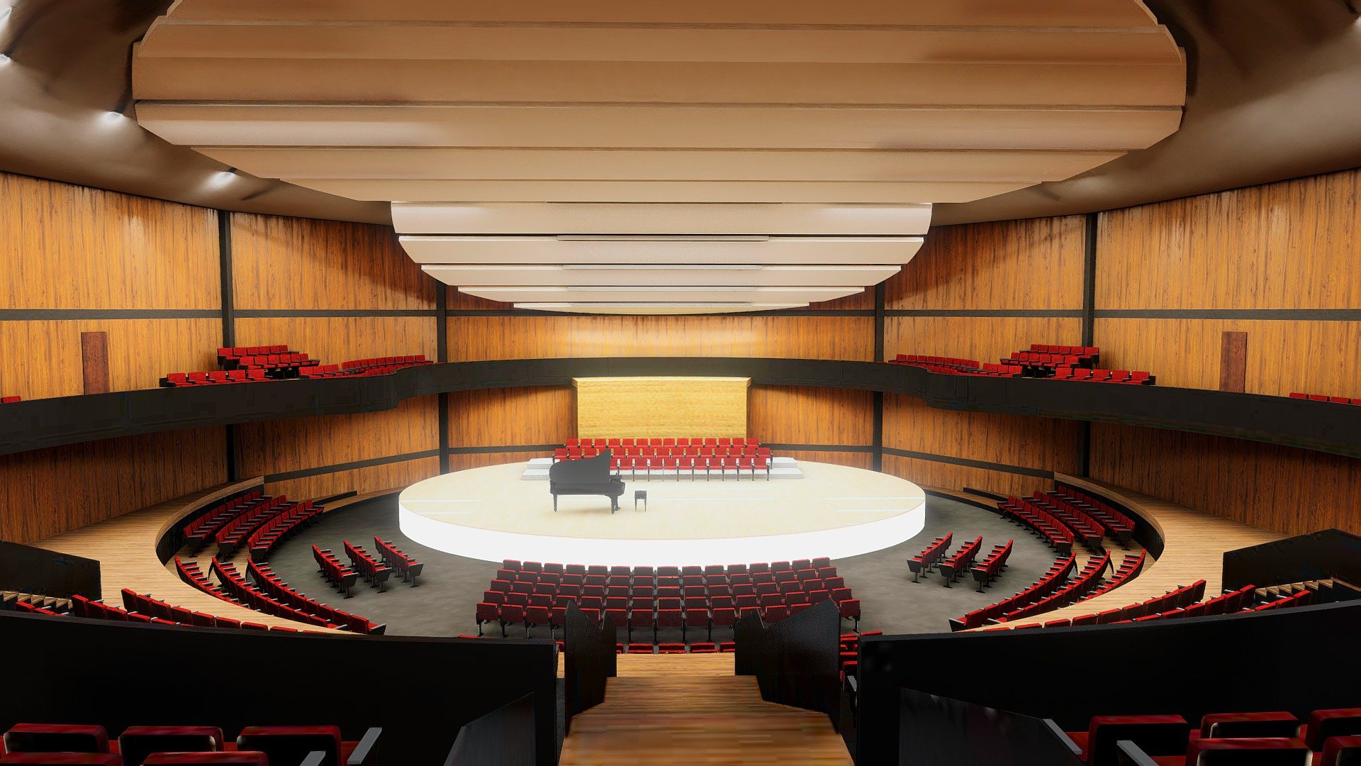 Download Concert Hall | Amphitheater Vr Baked + Max Scene 3D Model ...