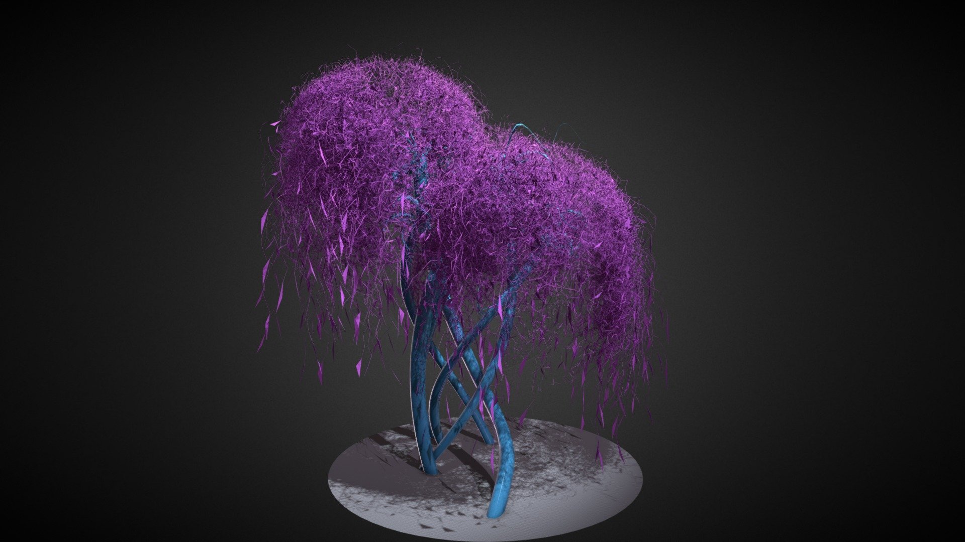 Fantasy alien tree - sci-fi vegetation - deep3dsea