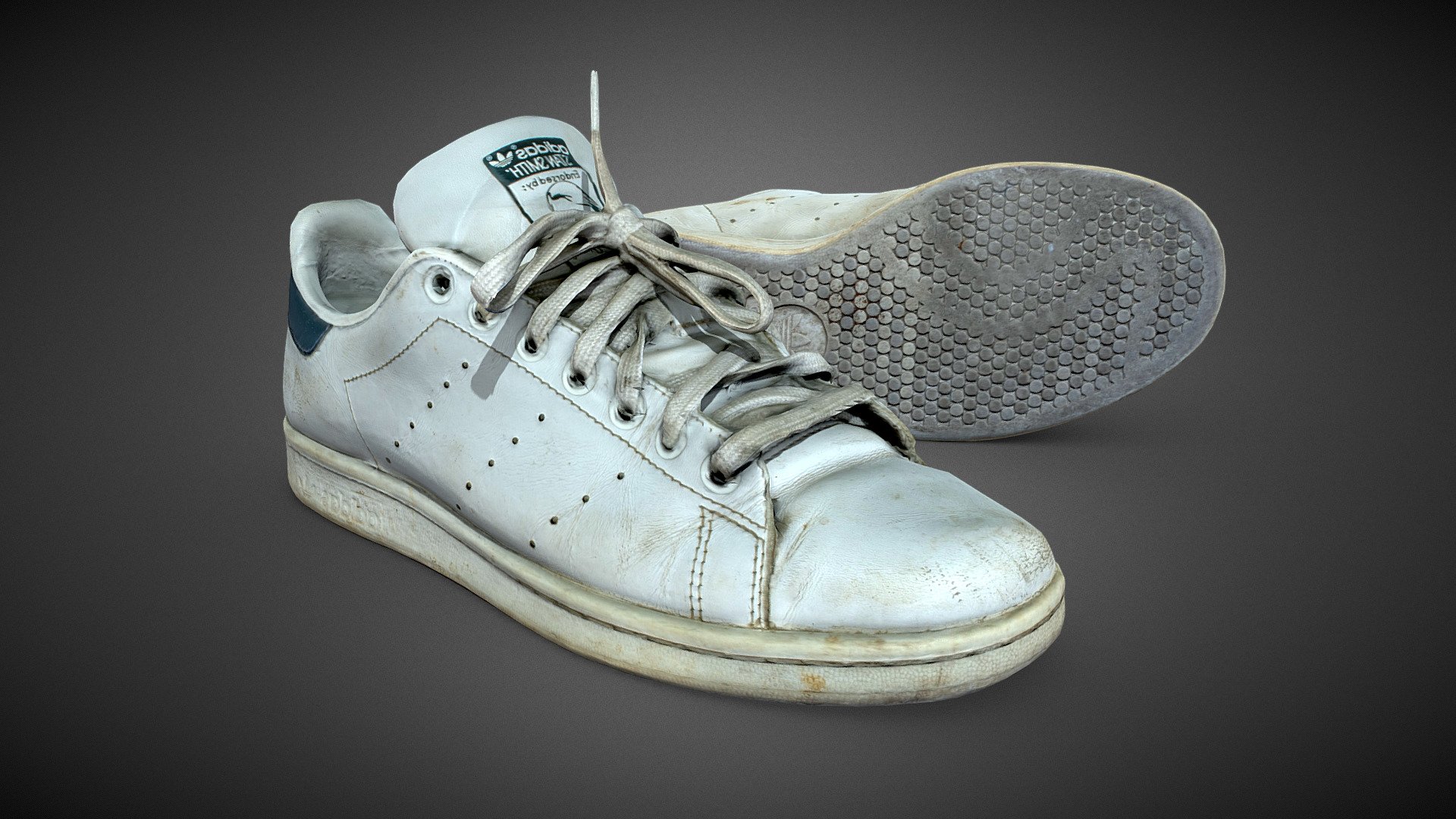 Download Full old Adidas Stan Smith ( damaged ) 3D Model | deep3dsea