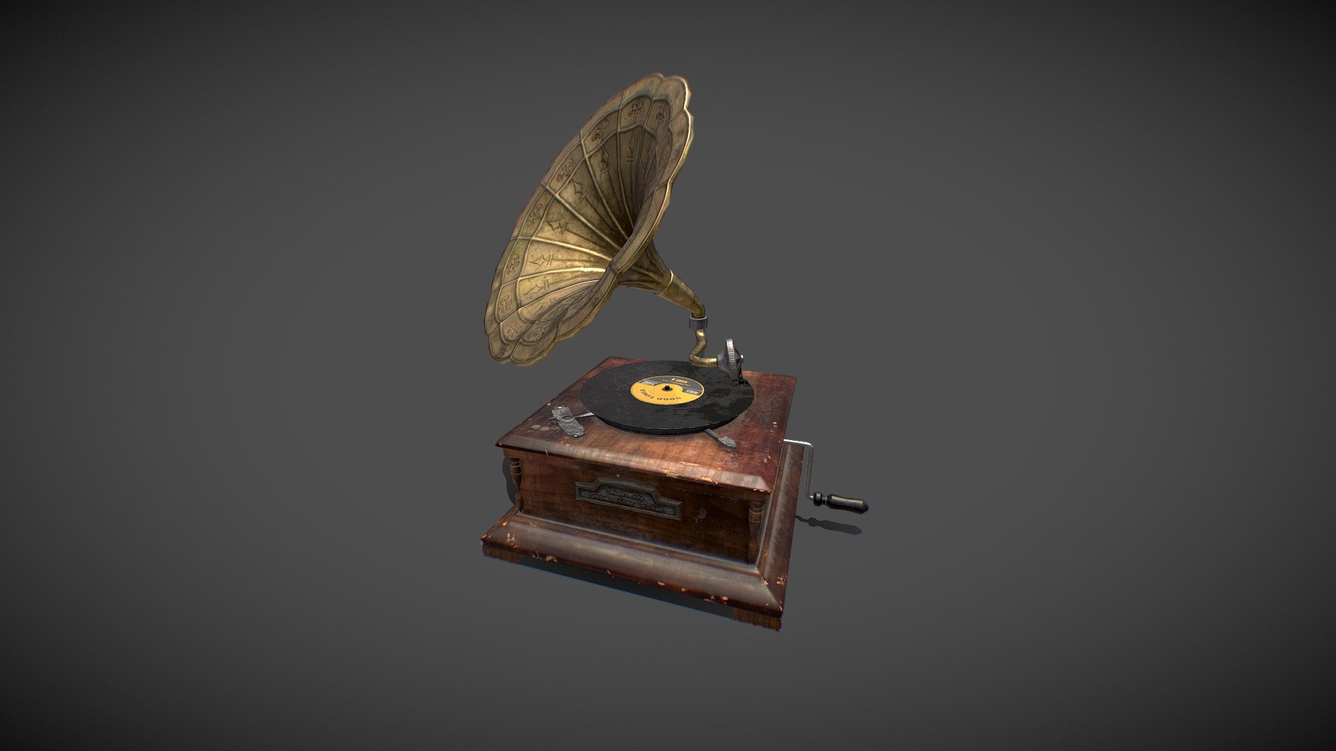 Download Gramophone Animated 3D Model | Deep3DSea
