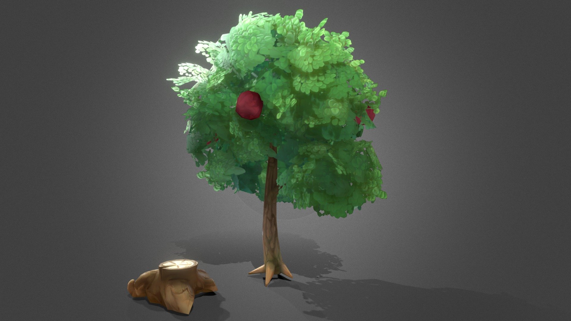 Handpainted tree - deep3dsea
