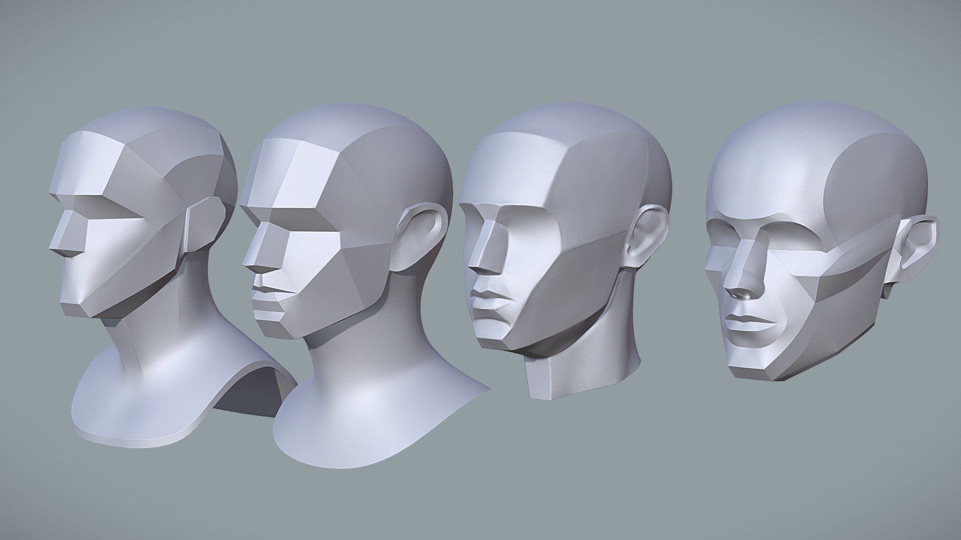 Download Head Structure for Artist - Study Pack 3D Model | deep3dsea