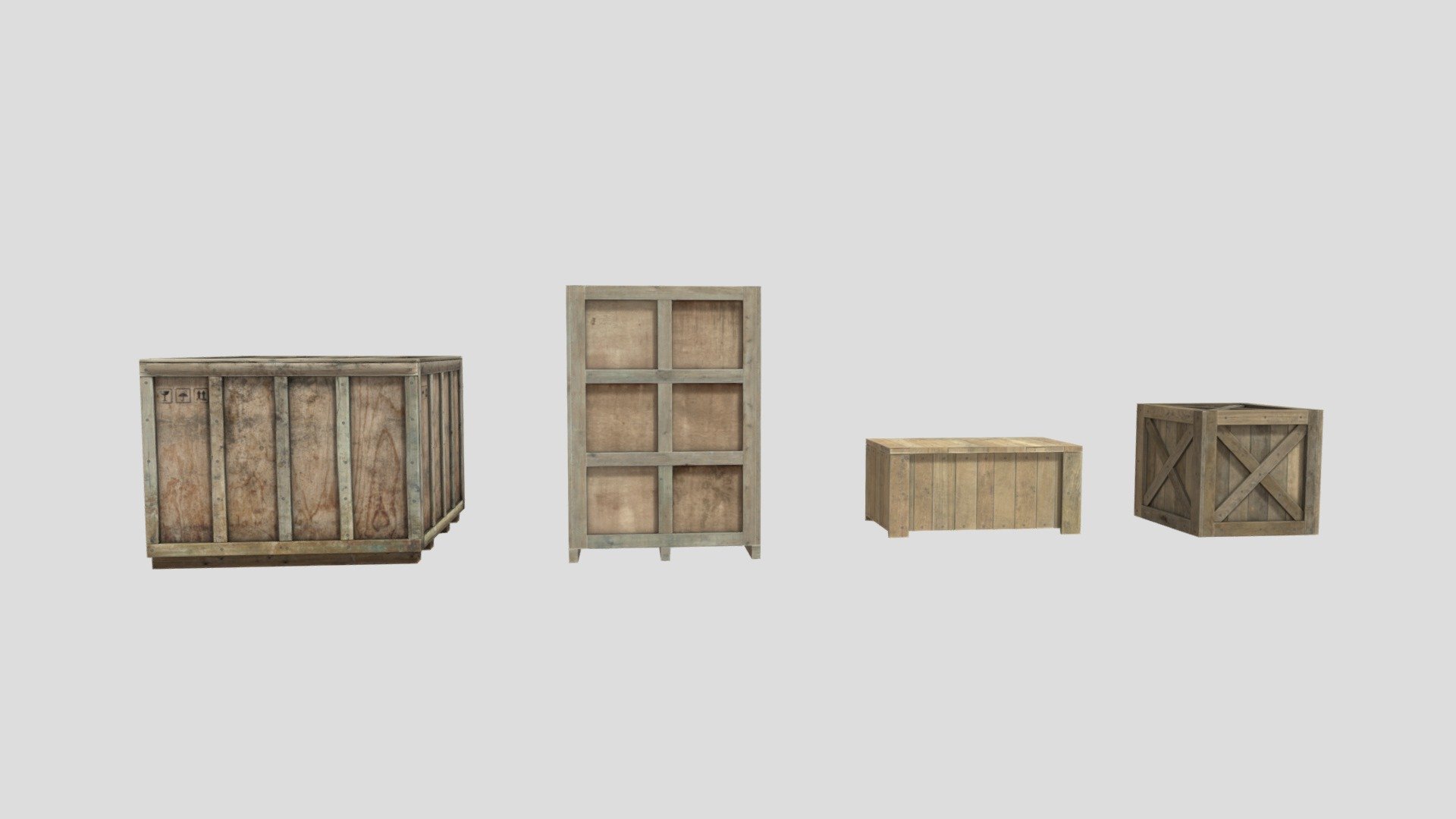 Low Poly Container Boxes - deep3dsea