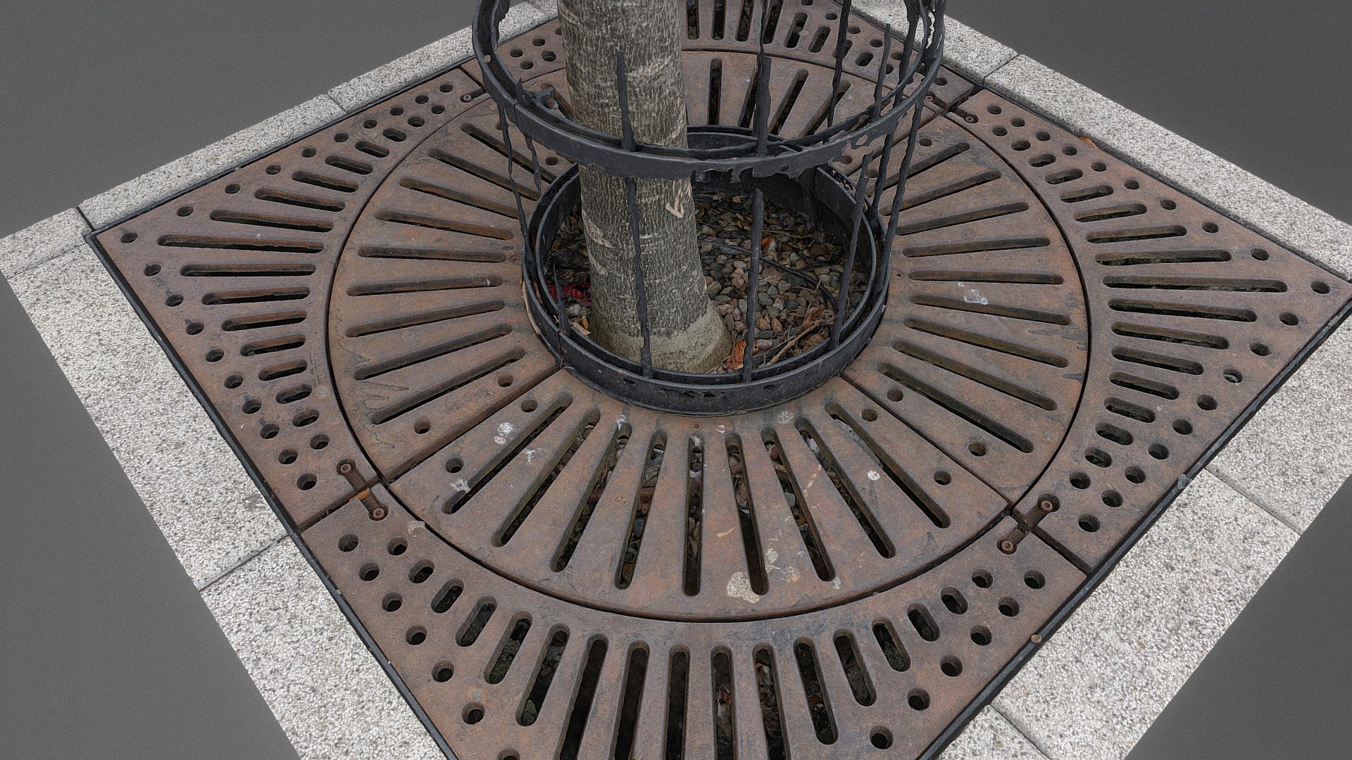 Download Metal tree grille guard 3D Model | deep3dsea