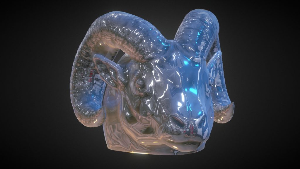 Ram Head - 3d Printable - deep3dsea
