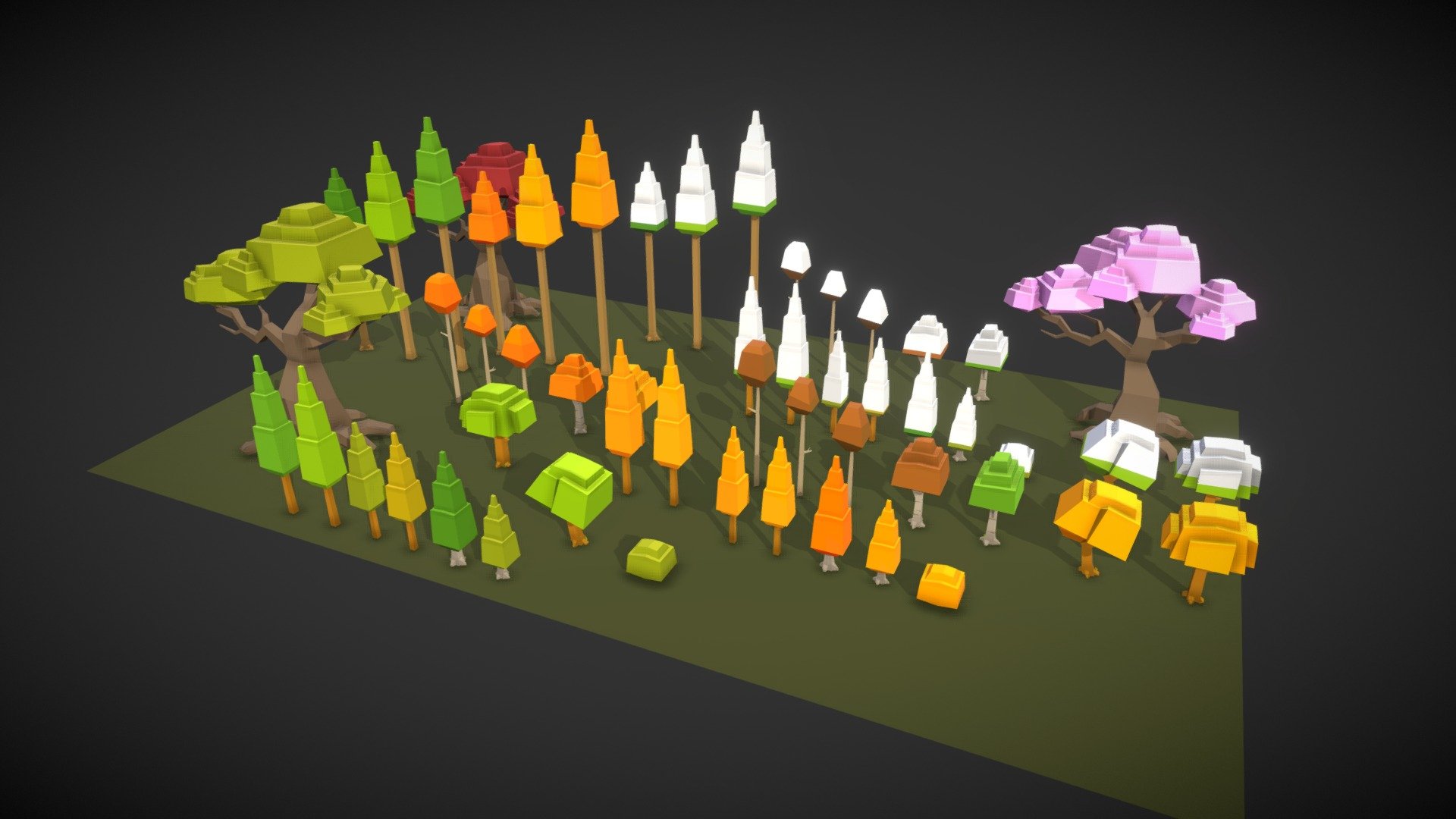 Simple Fantasy Trees - deep3dsea