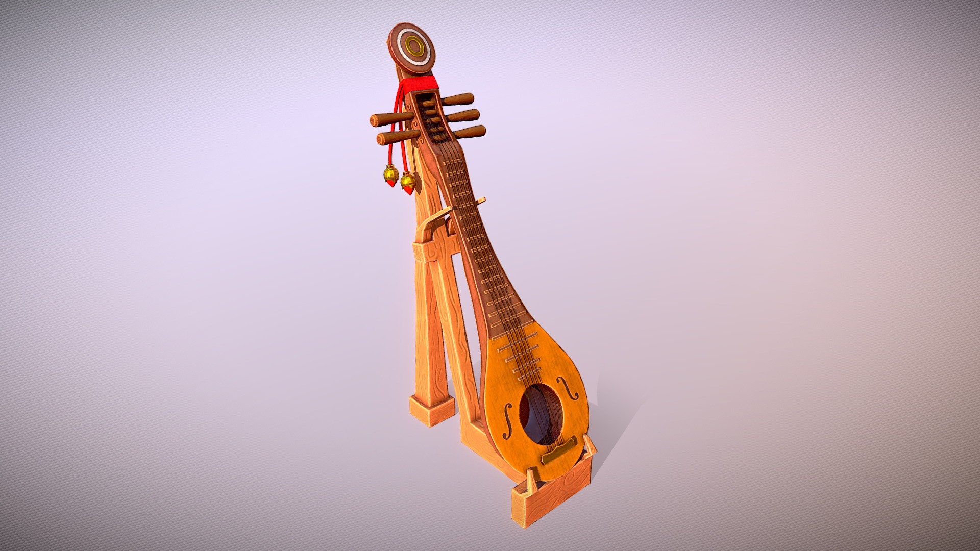 Stylized low poly lute - deep3dsea