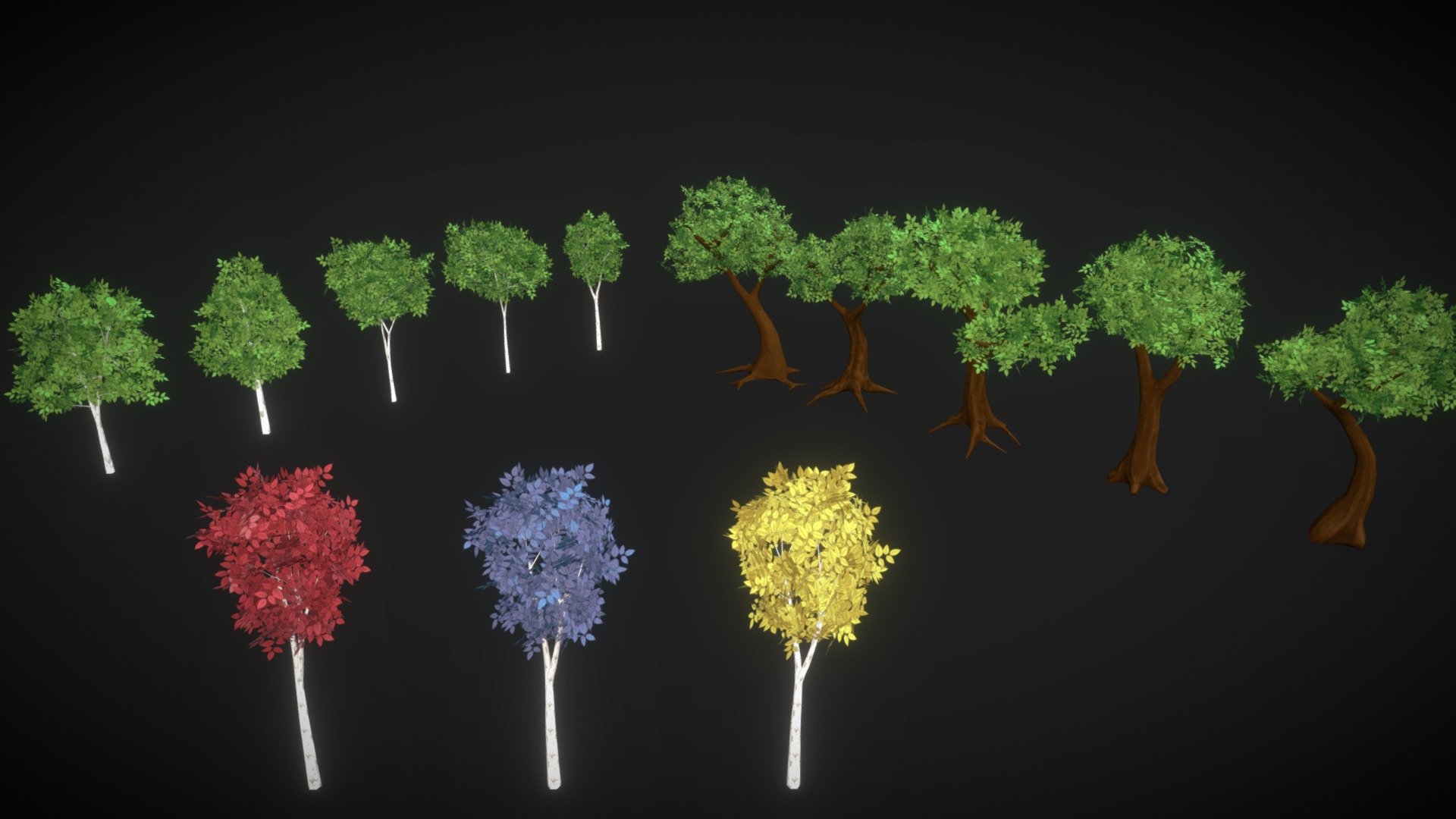 Stylized Trees Asset Pack - deep3dsea
