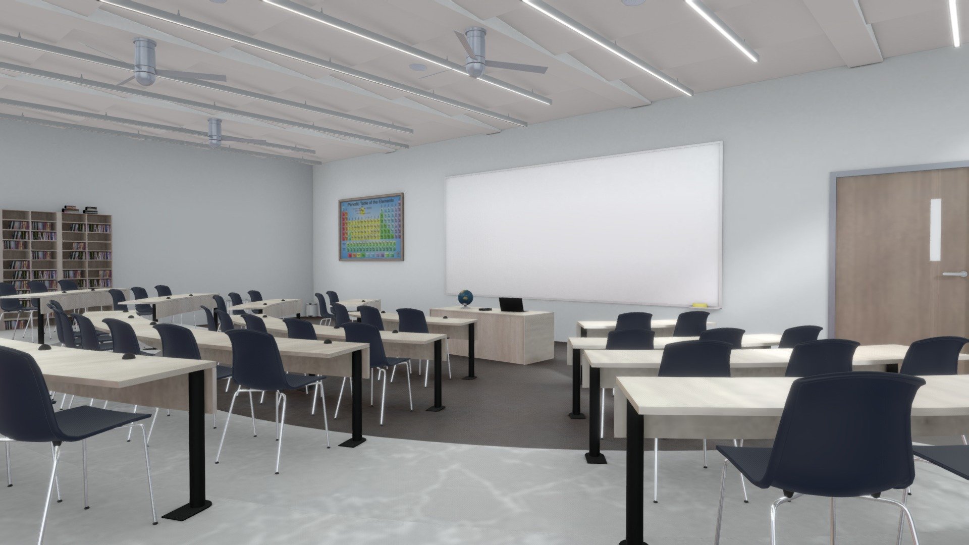 Download VR ClassRoom April 2021 3D Model | deep3dsea