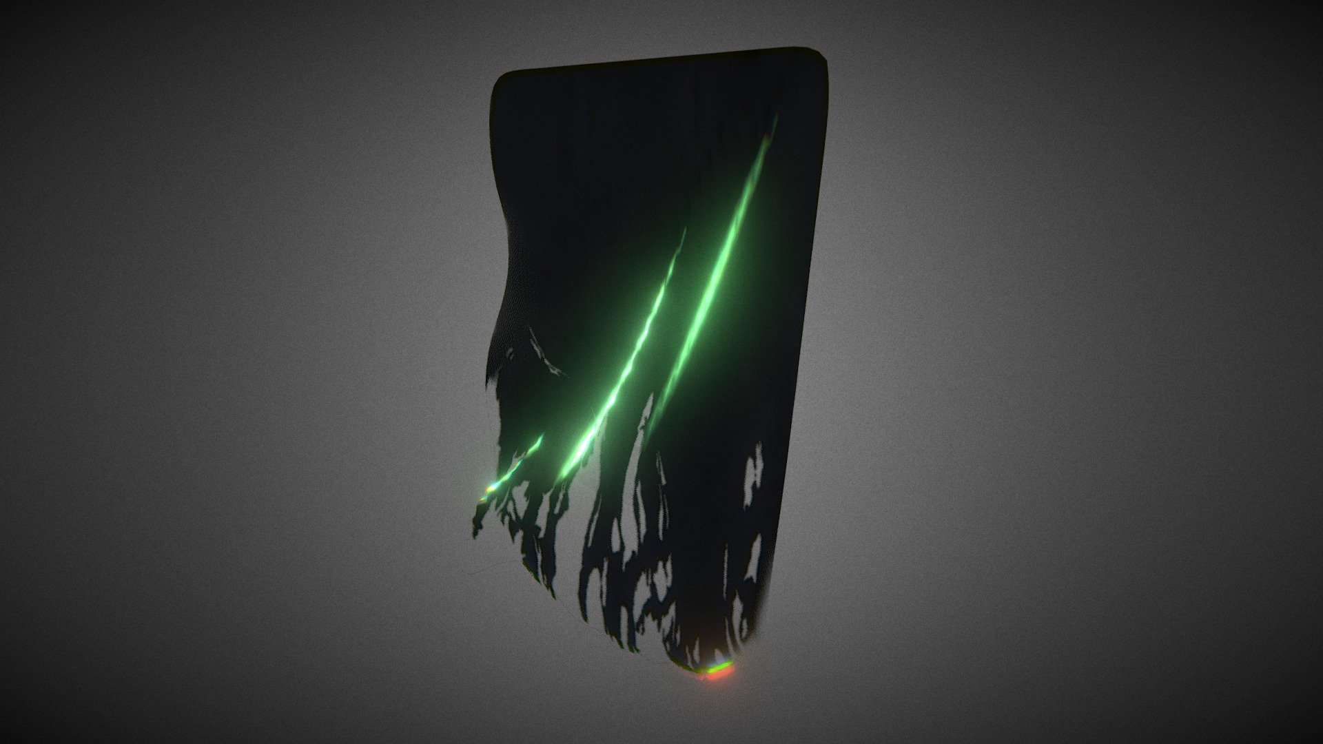 Waving Ripped Flag (Animated) - deep3dsea